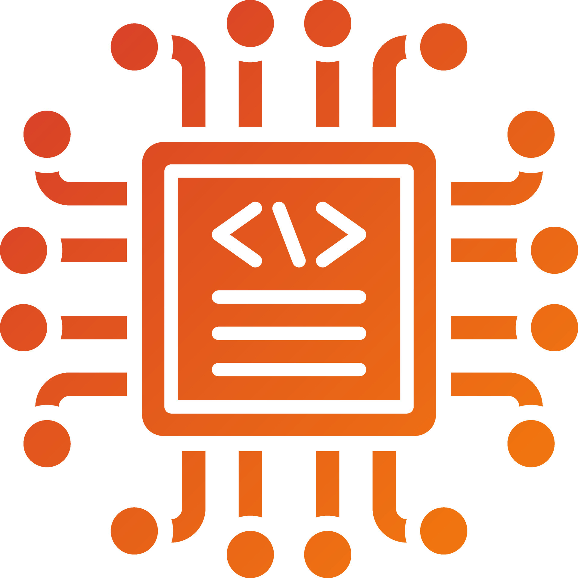 Code Processor Icon Style 21761557 Vector Art at Vecteezy