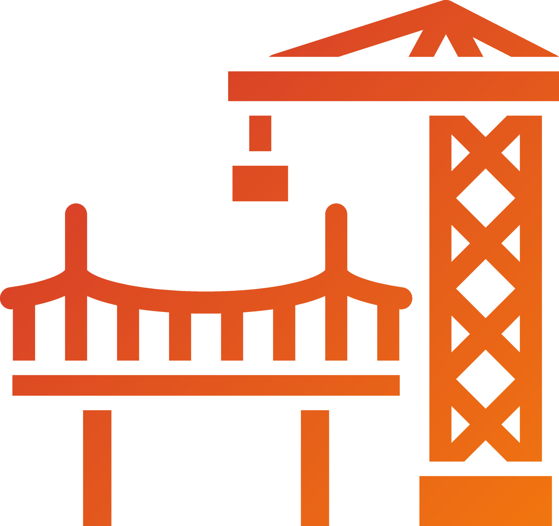 Bridge Construction Icon Style 21761846 Vector Art At Vecteezy