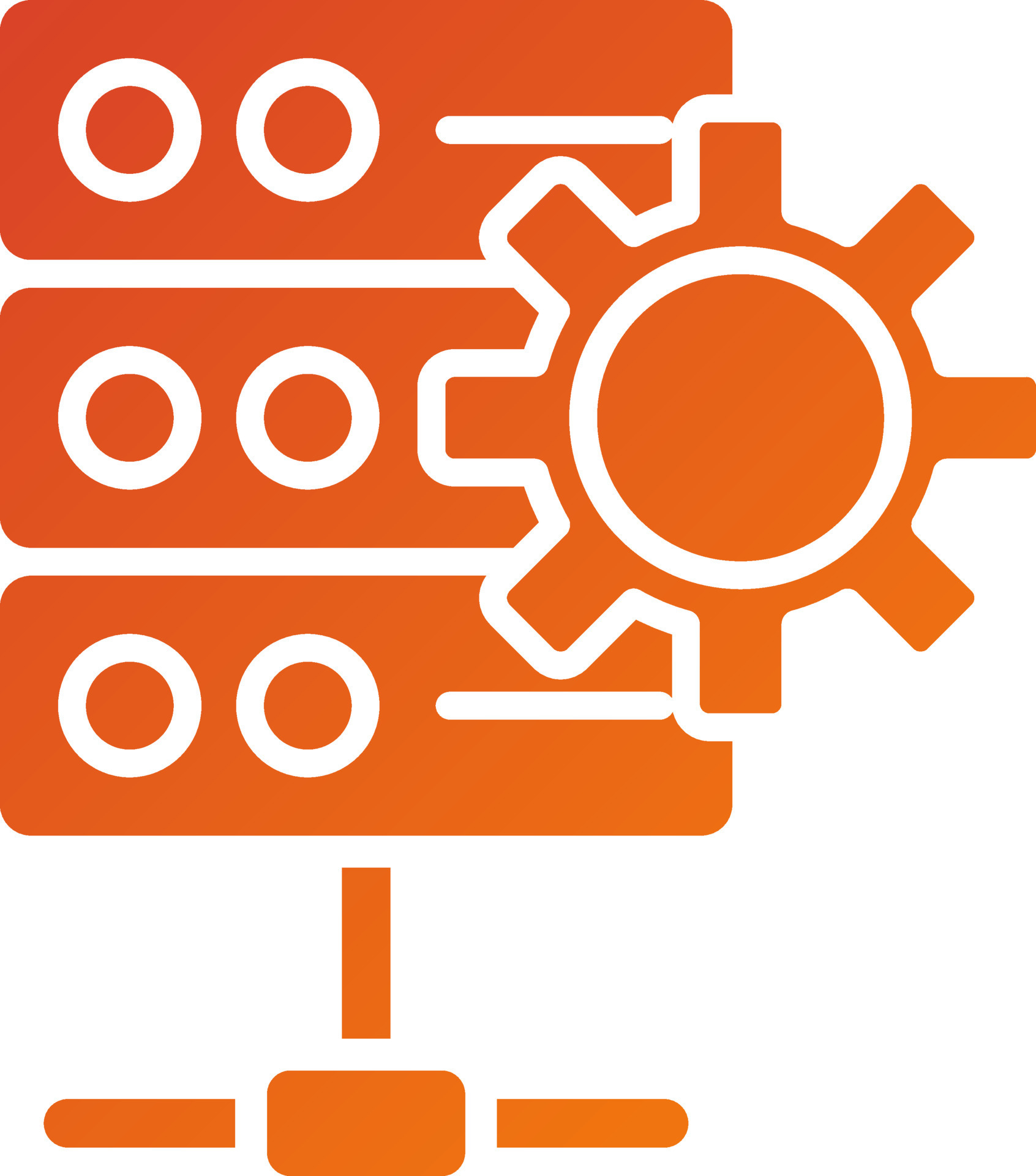 Database Settings Icon Style 21762601 Vector Art At Vecteezy