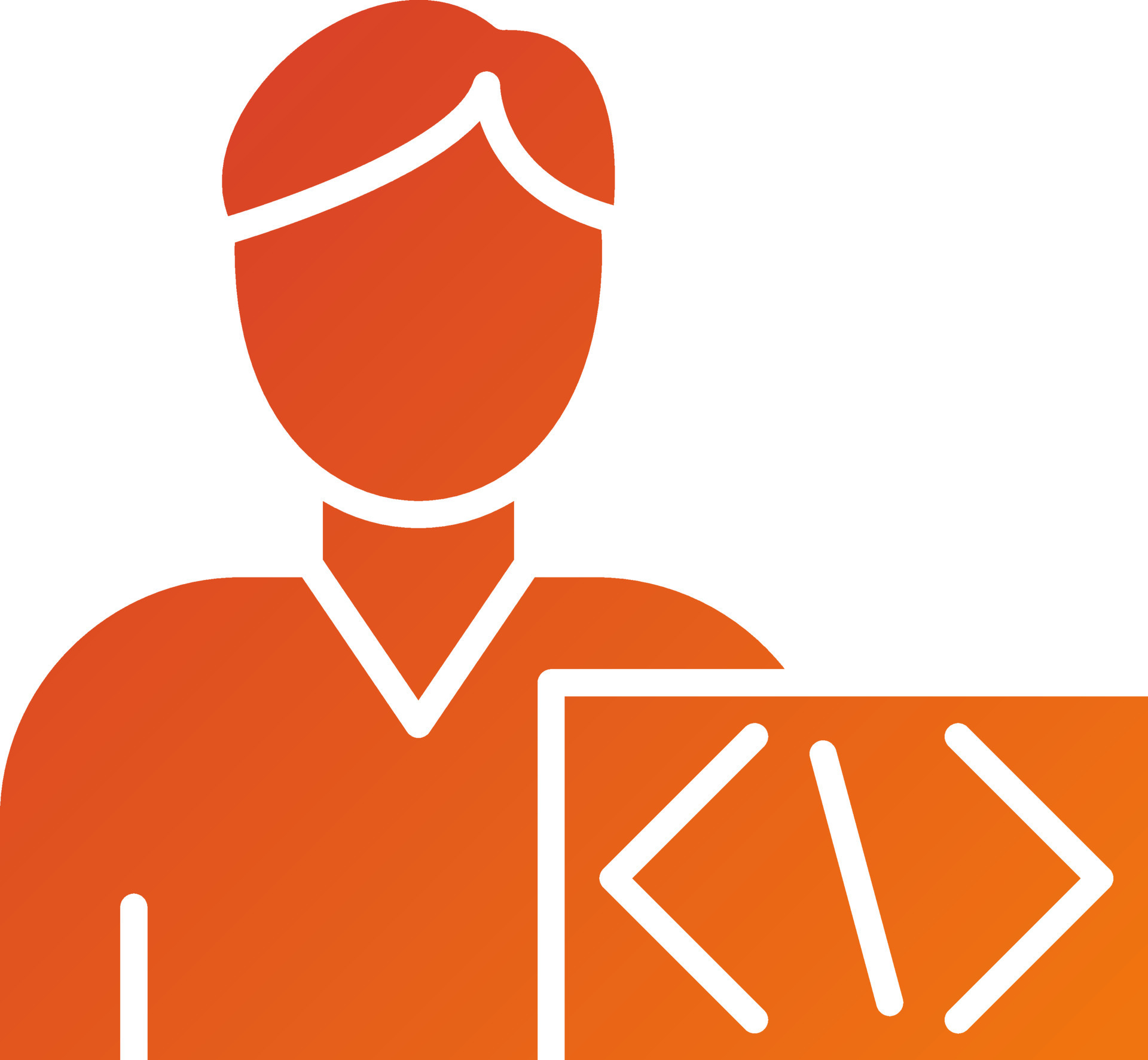 Coder Man Icon Style 21764301 Vector Art at Vecteezy