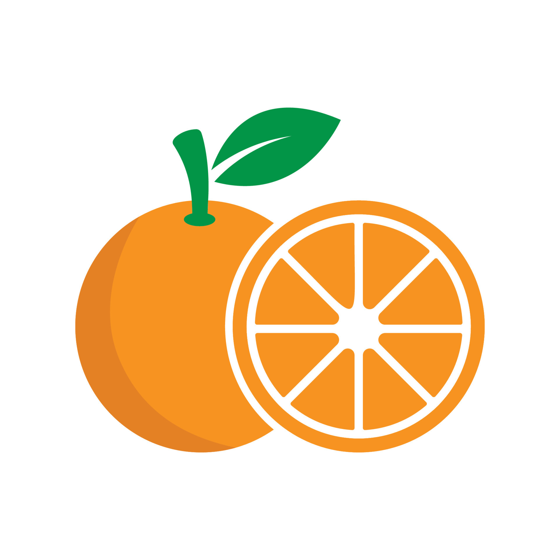 naranja Fruta icono vector minimalista diseño modelo 21768180 Vector en ...