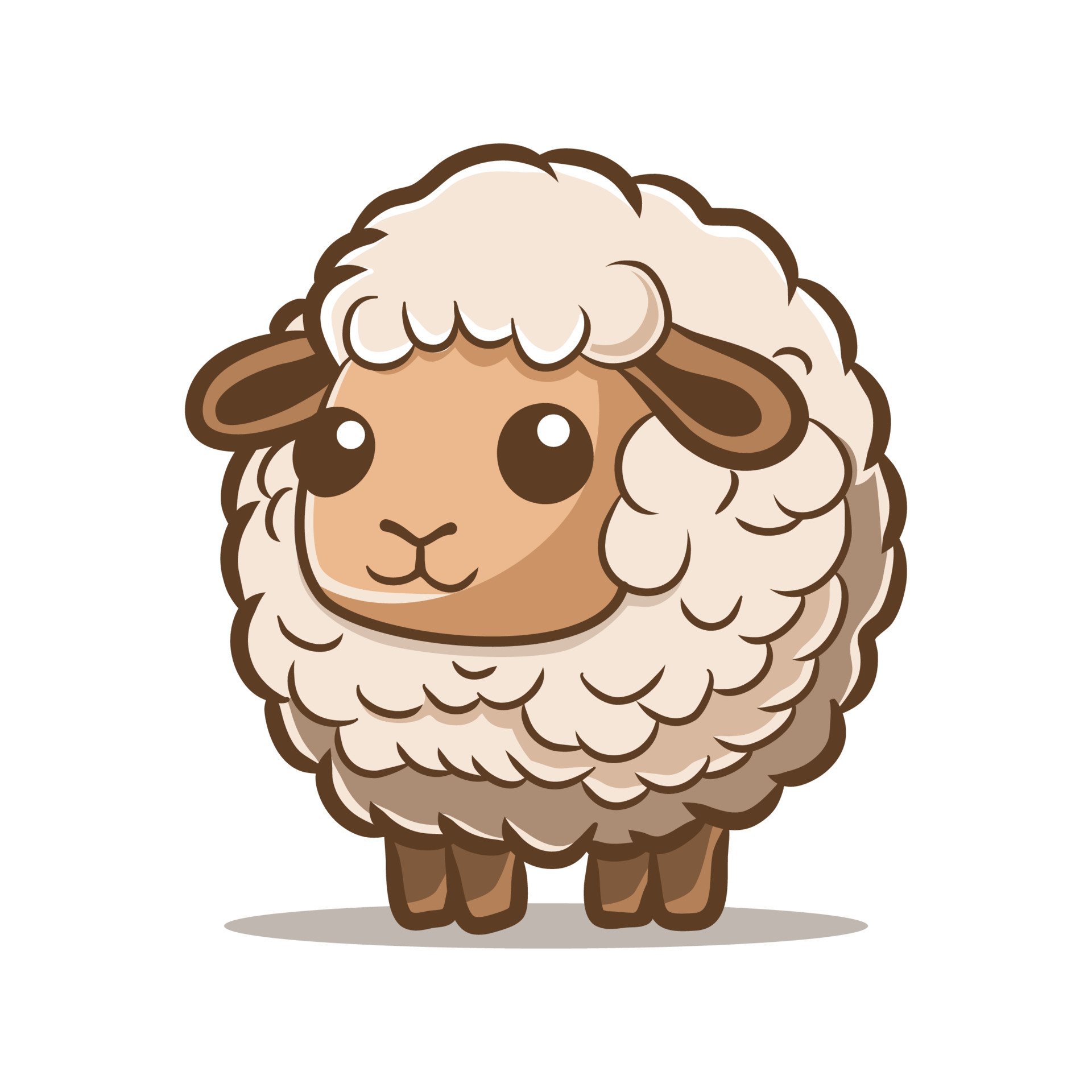 Cute Sheep Vector 21769123 Vector Art At Vecteezy
