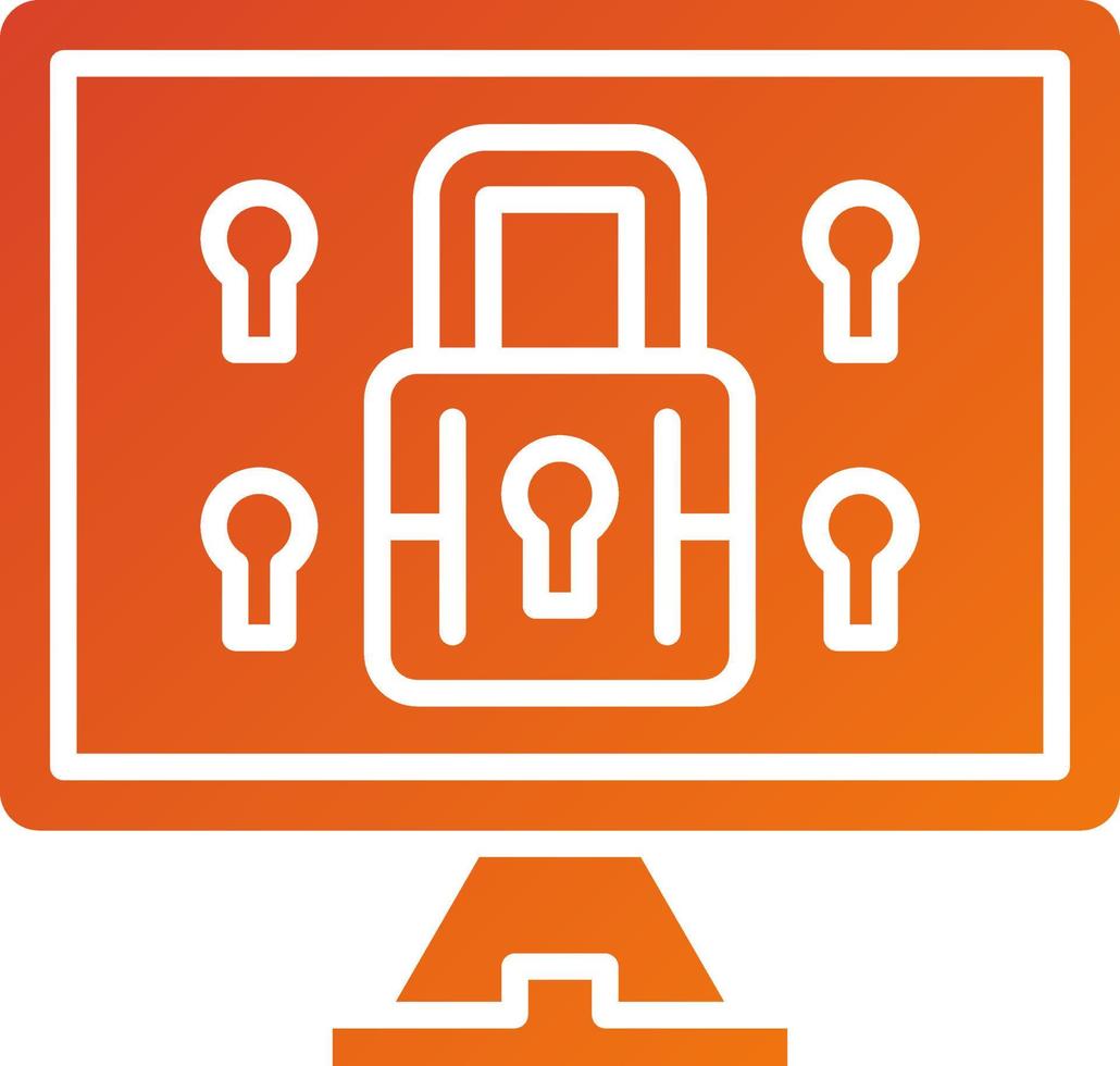 Computer Security Icon Style 21769780 Vector Art at Vecteezy