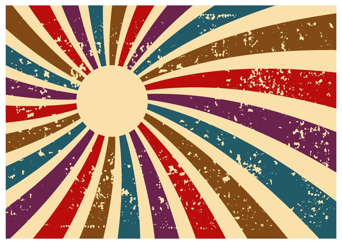 retro starburst or sunburst background vector pattern with a vintage color palette of burgundy ...