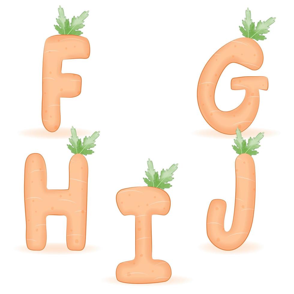 Cute Carrot Alphabet decoration illustration 21770373 Vector Art at ...