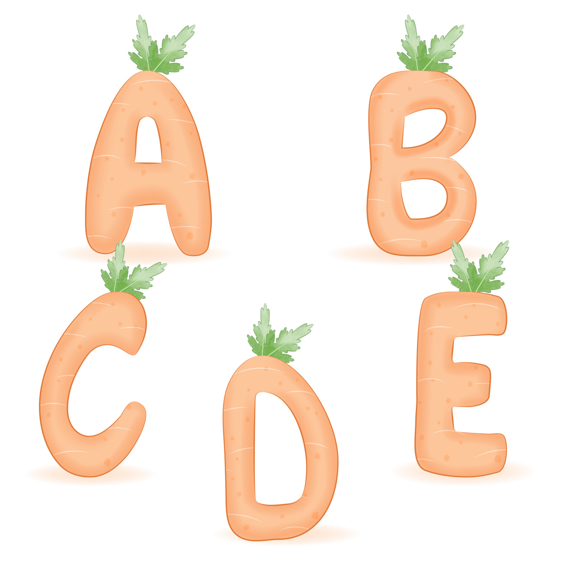Cute Carrot Alphabet decoration illustration 21770375 Vector Art at ...