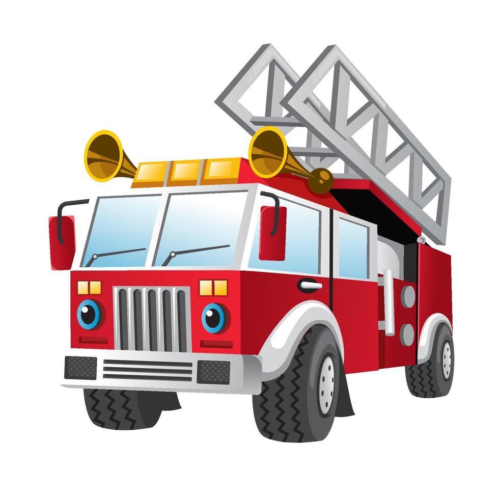 cartoon of fire department truck 21774235 Vector Art at Vecteezy
