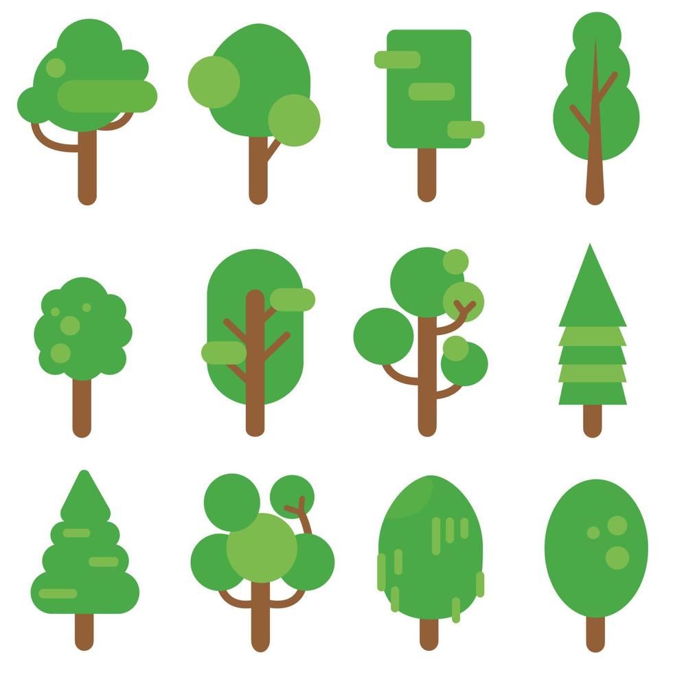 tree vector set. 21775872 Vector Art at Vecteezy