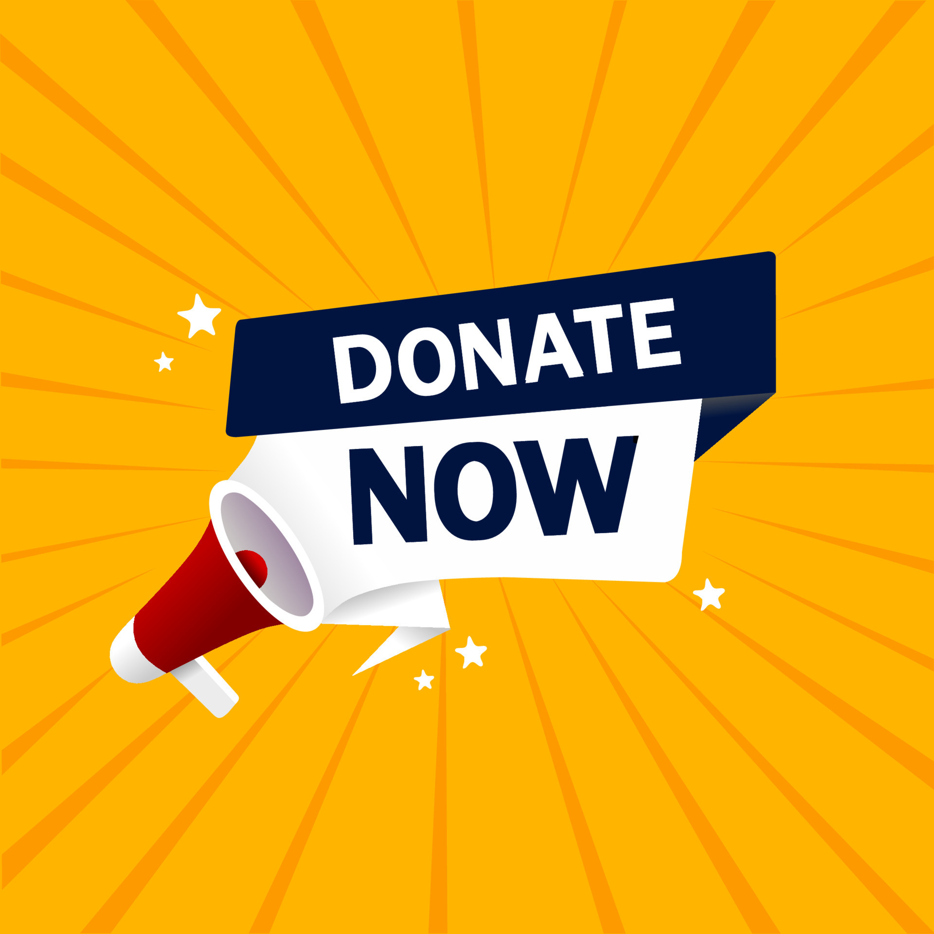 Donate Now - Speech Bubble, Banner design, megaphone, icon. Modern style vector illustration ...