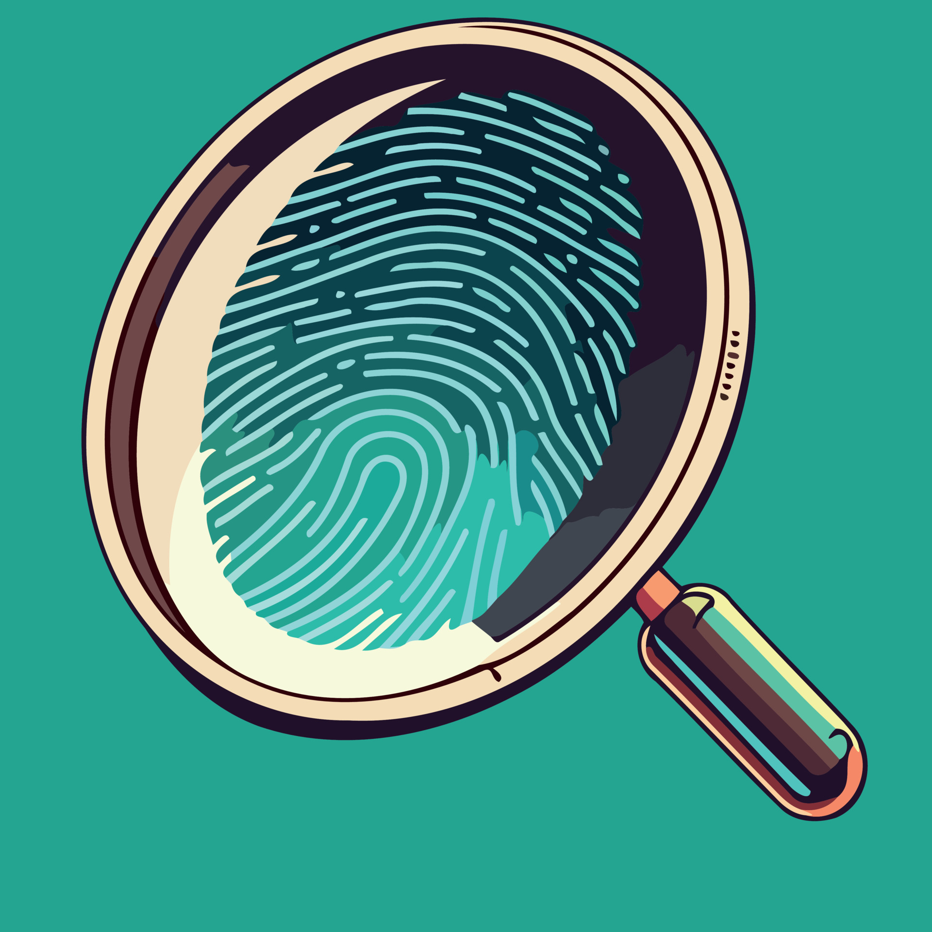 Magnifying Glass Object Enlarging Fingerprint 21780437 Vector Art At Vecteezy