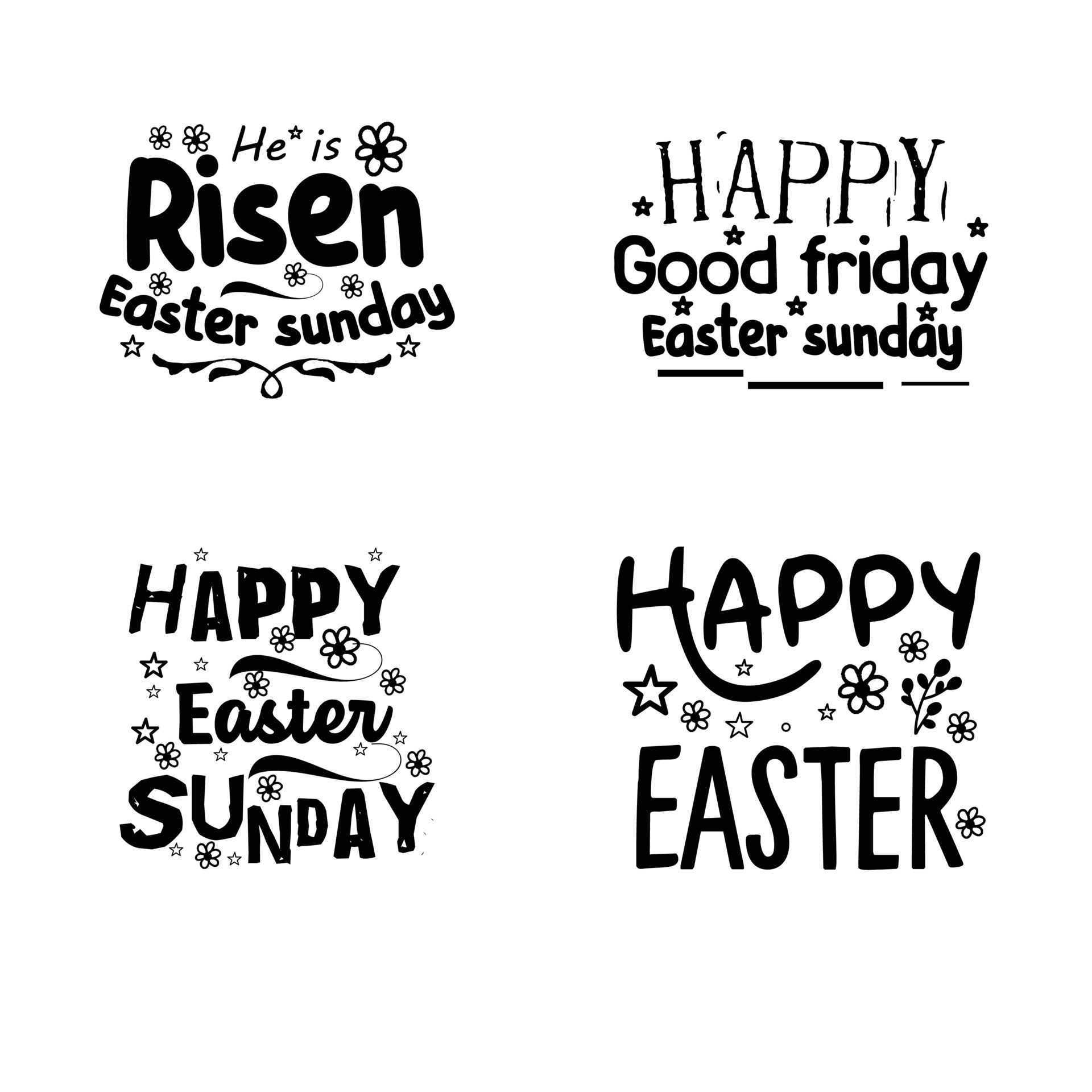 Happy Easter Lettering Typography Design 21781373 Vector Art At Vecteezy