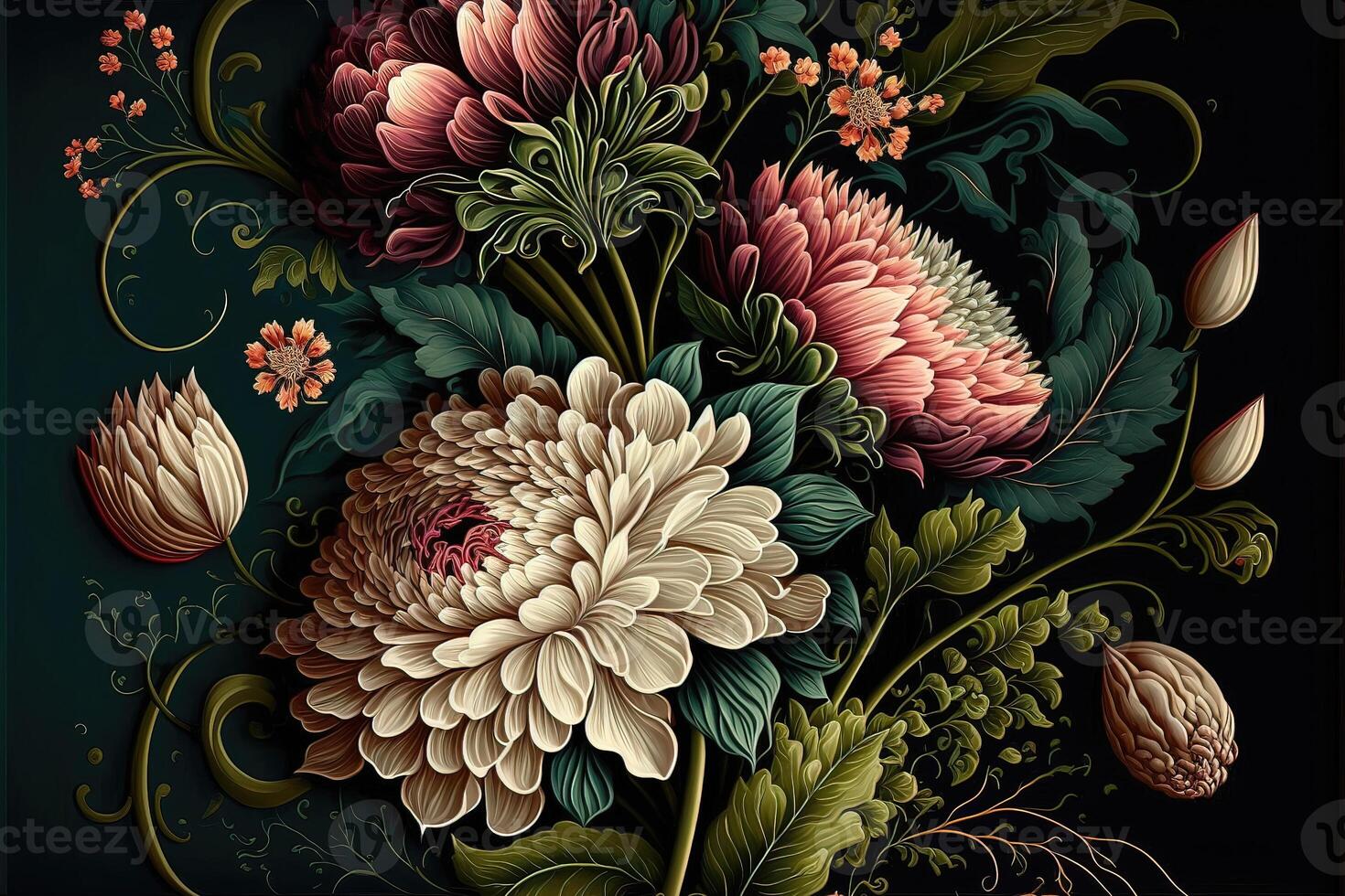 Gorgeous flowers wallpaper. Floral patterns. 21781541 Stock Photo at ... Gorgeous flowers wallpaper. Floral patterns. 21781541 Stock Photo at ...