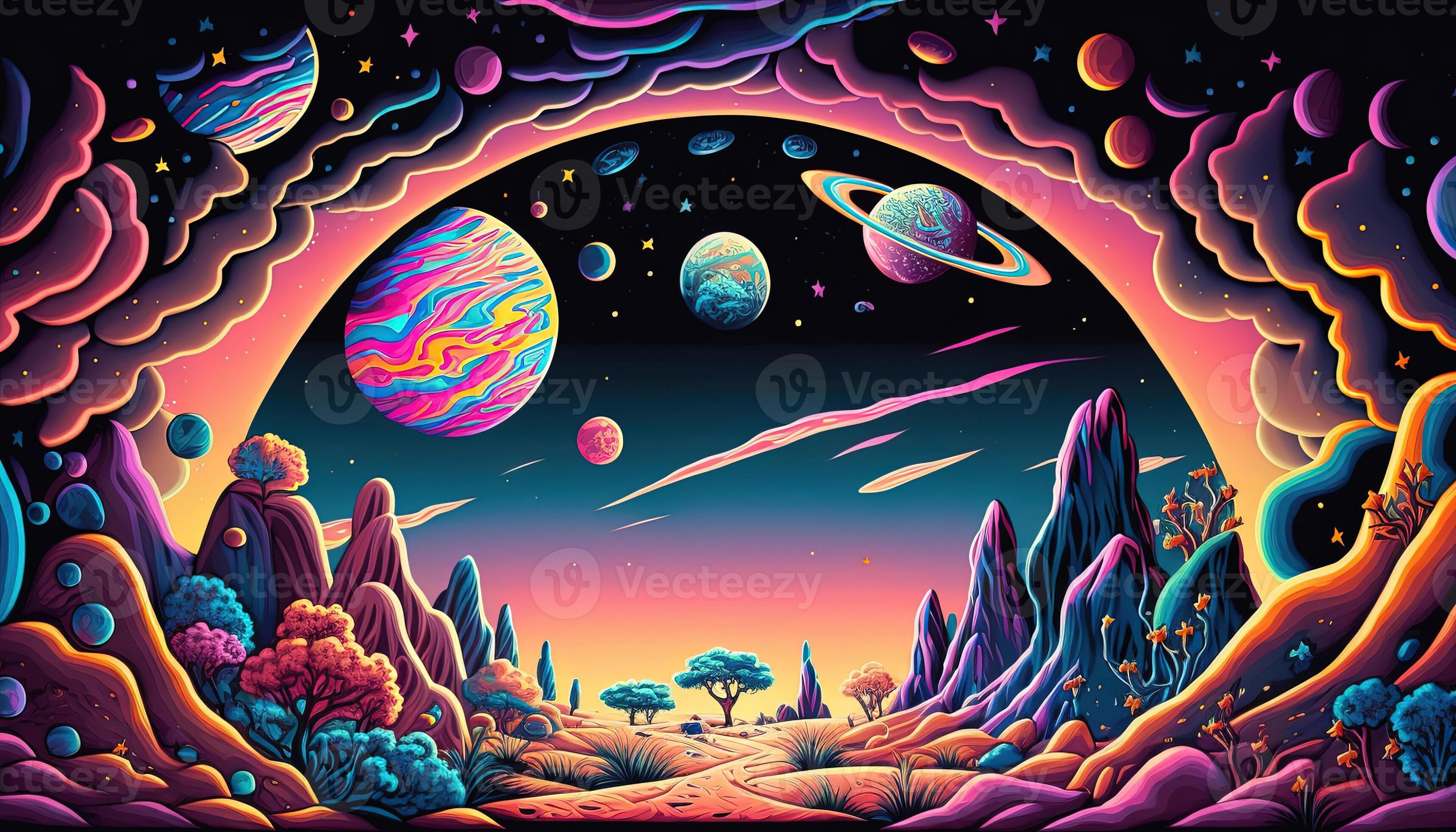 Psychedelic Space Backgrounds