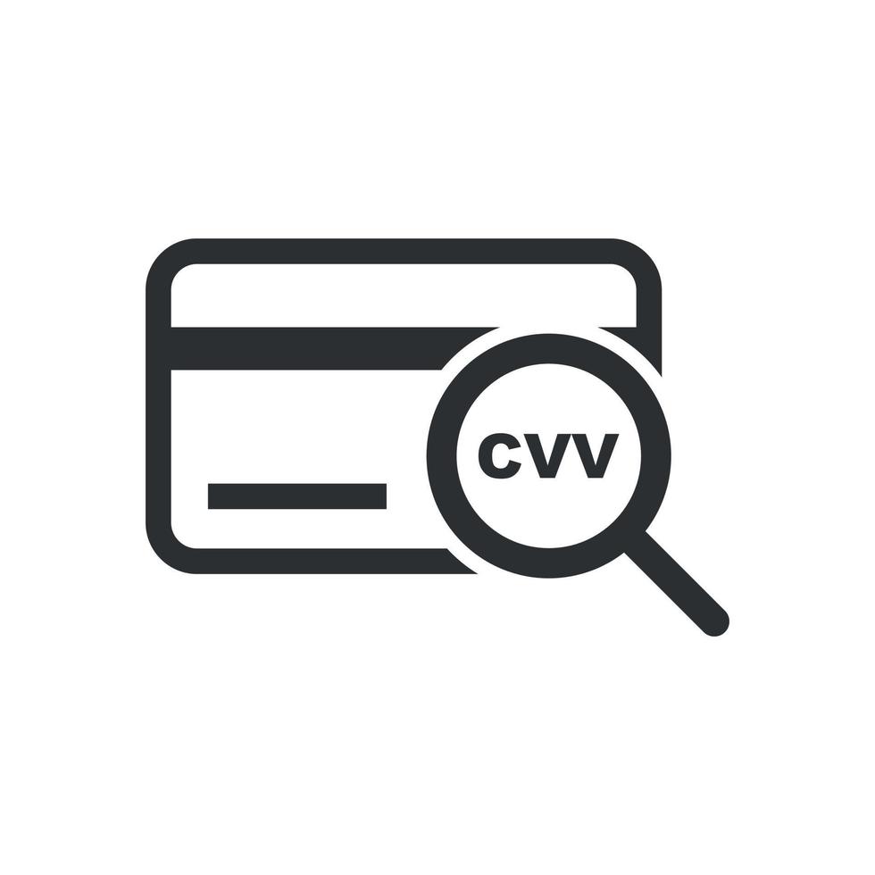 Credit Card Icon In Flat Style Cvv Verification Code Vector Illustration On Isolated Background