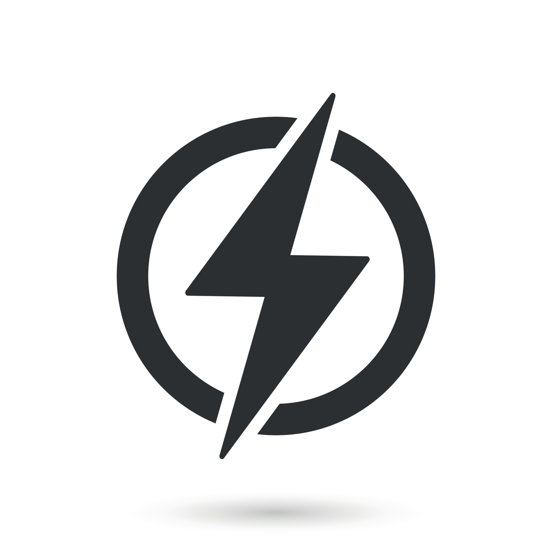 Lightning power icon in flat style. Energy symbol vector illustration ... Lightning power icon in flat style. Energy symbol vector illustration ...