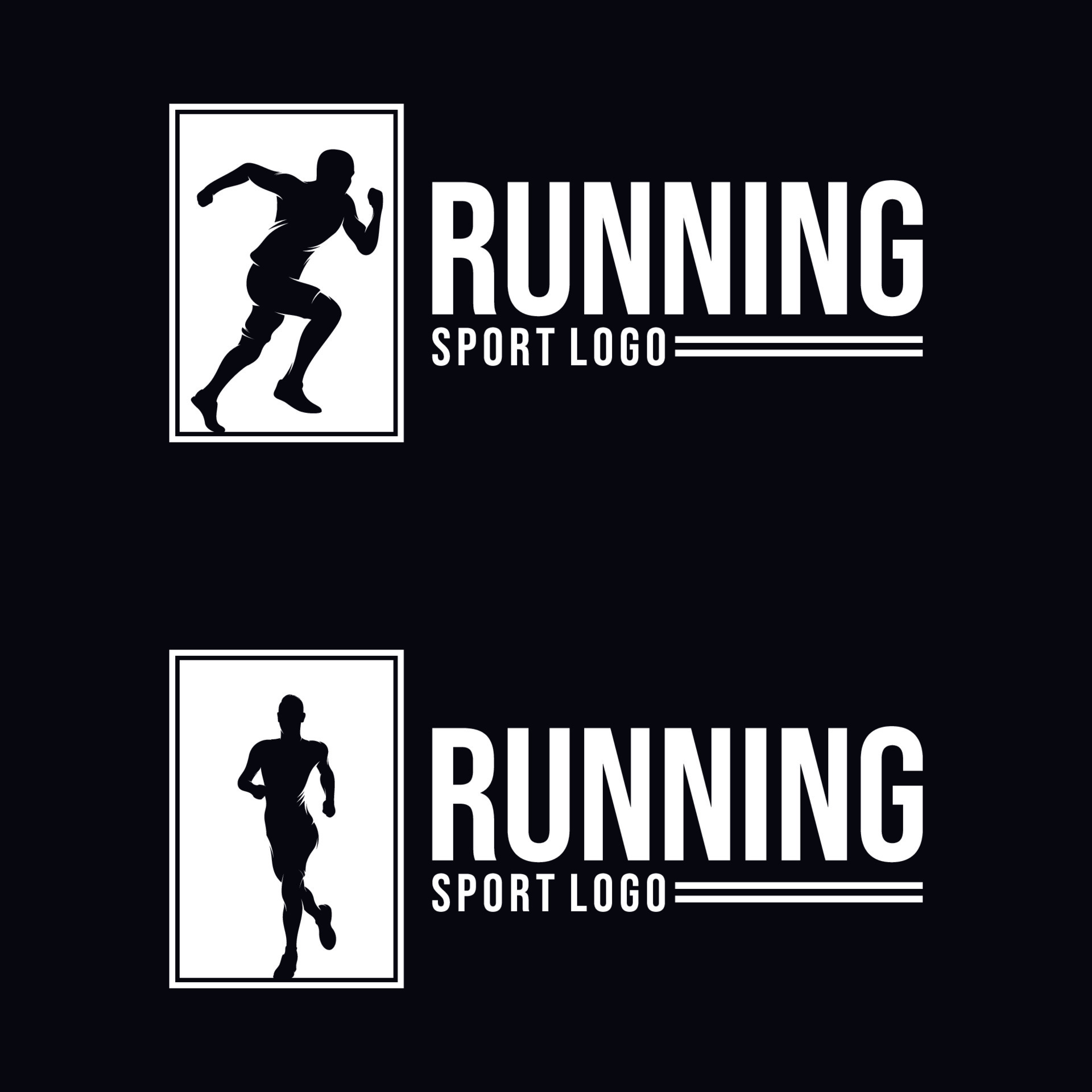 Set of running logo design 21786518 Vector Art at Vecteezy