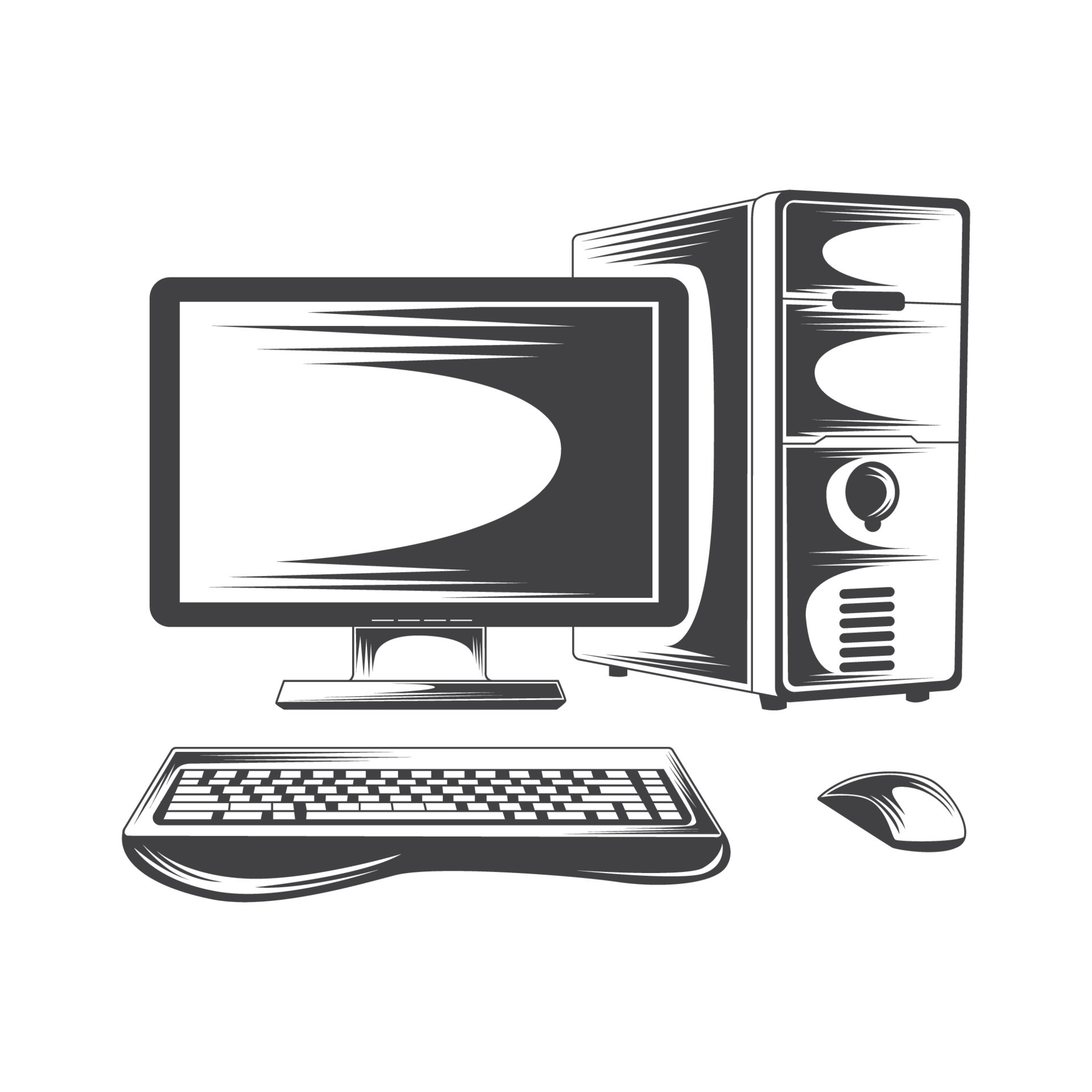 Retro computer vector stock illustration 21790659 Vector Art at Vecteezy