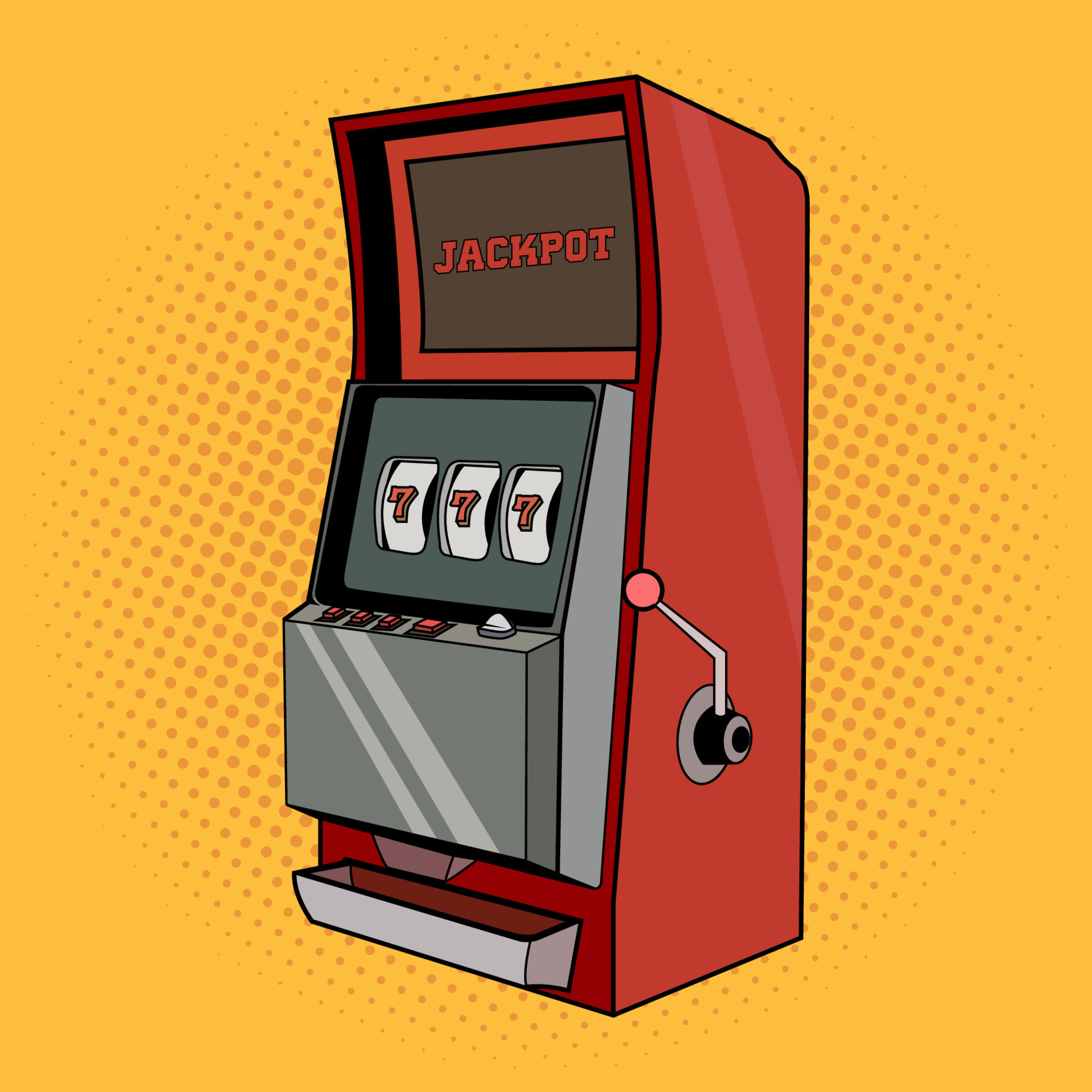 Pop art comic slot machine vector illustration 21790661 Vector Art at ...