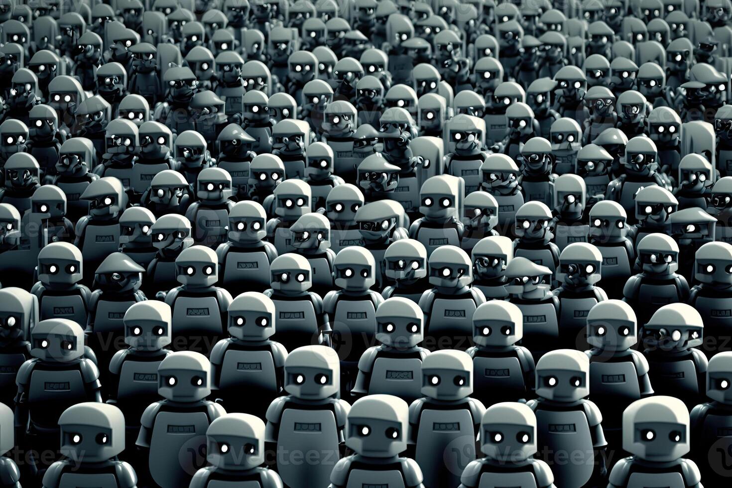 Robot crowd in rows. Robot army. Created with 21791577 Stock Photo at ... Robot crowd in rows. Robot army. Created with 21791577 Stock Photo at ...