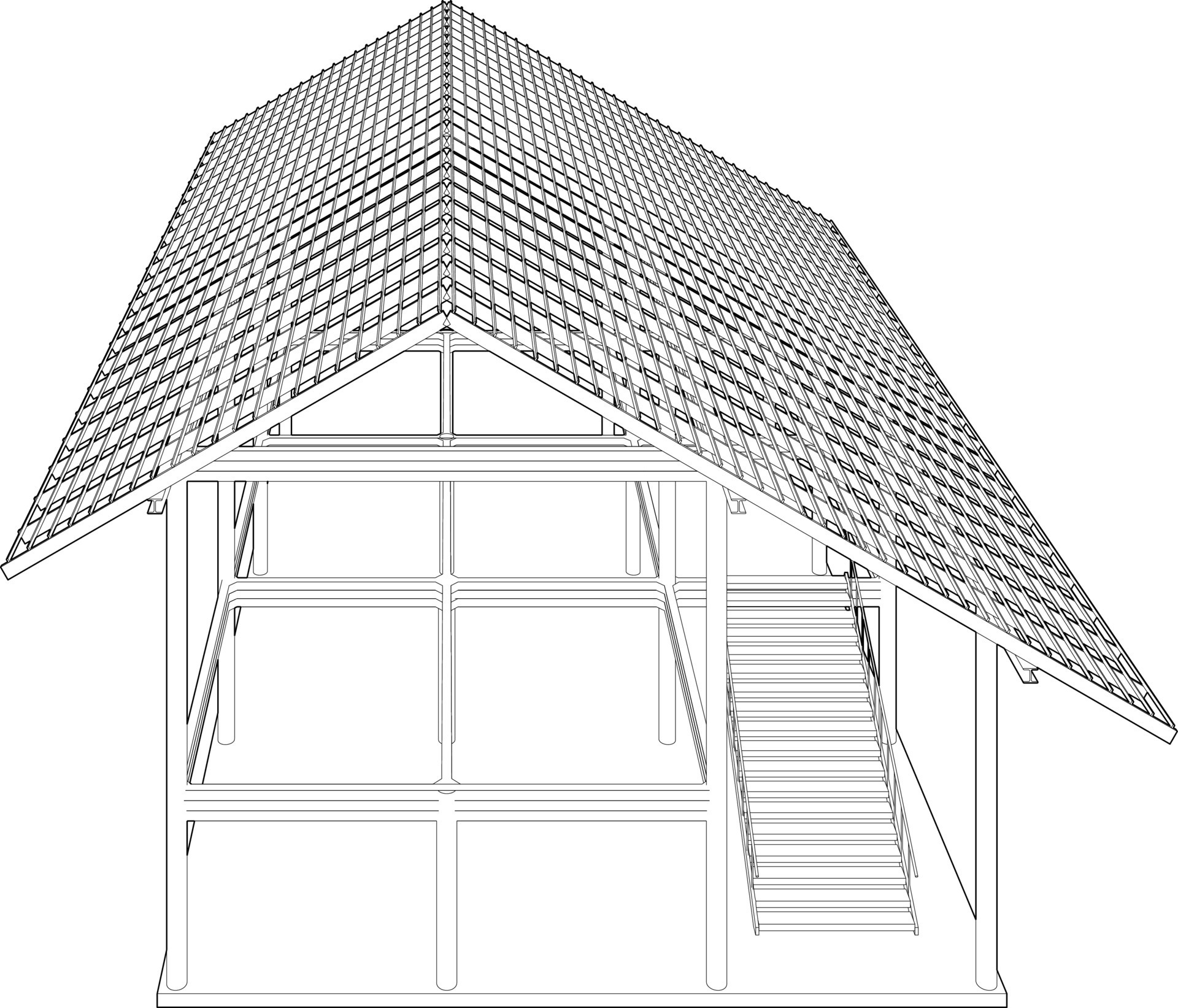 3D illustration of building structure 21793923 Vector Art at Vecteezy