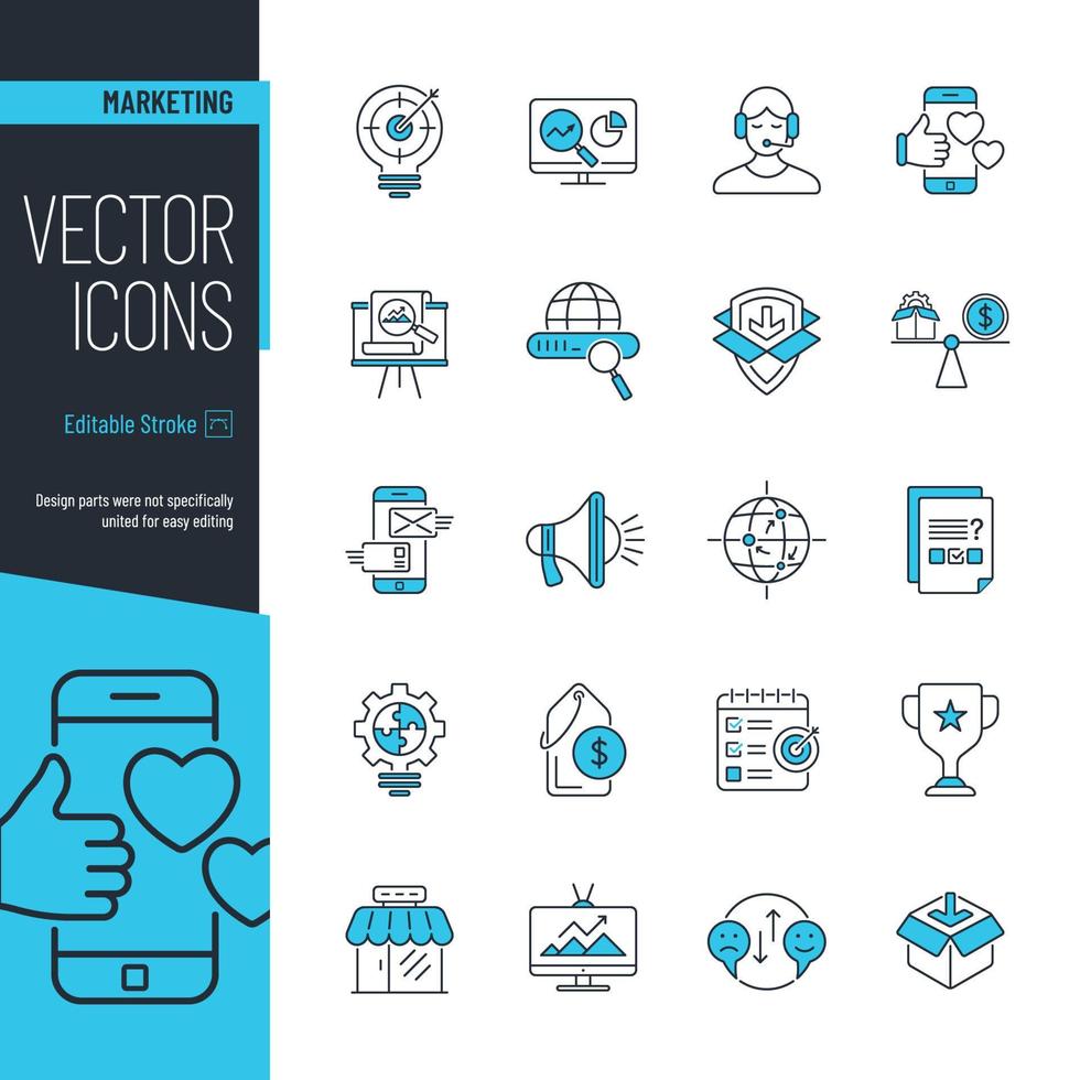 Marketing Strategies Icon Set 21794224 Vector Art at Vecteezy