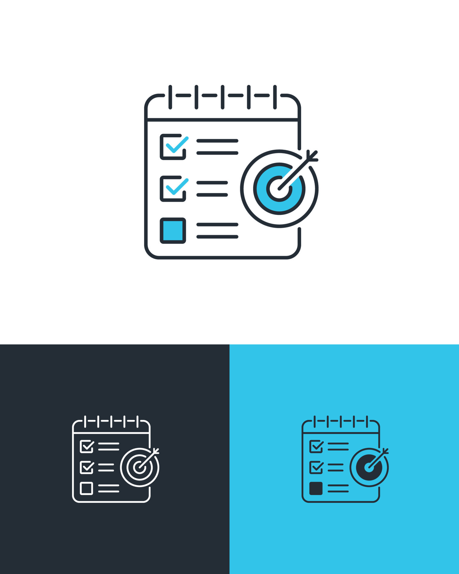 Project Management Checklist Target Icon 21794227 Vector Art at Vecteezy