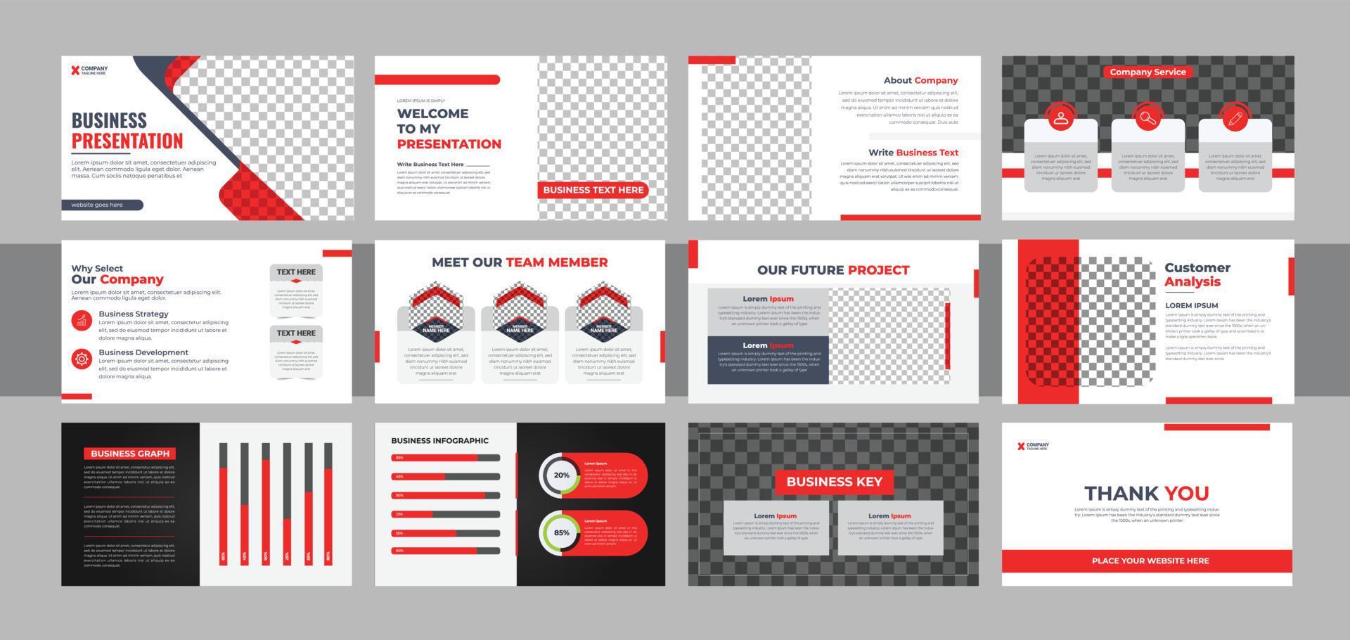 Creative business presentation slide template design set 21795739 ...