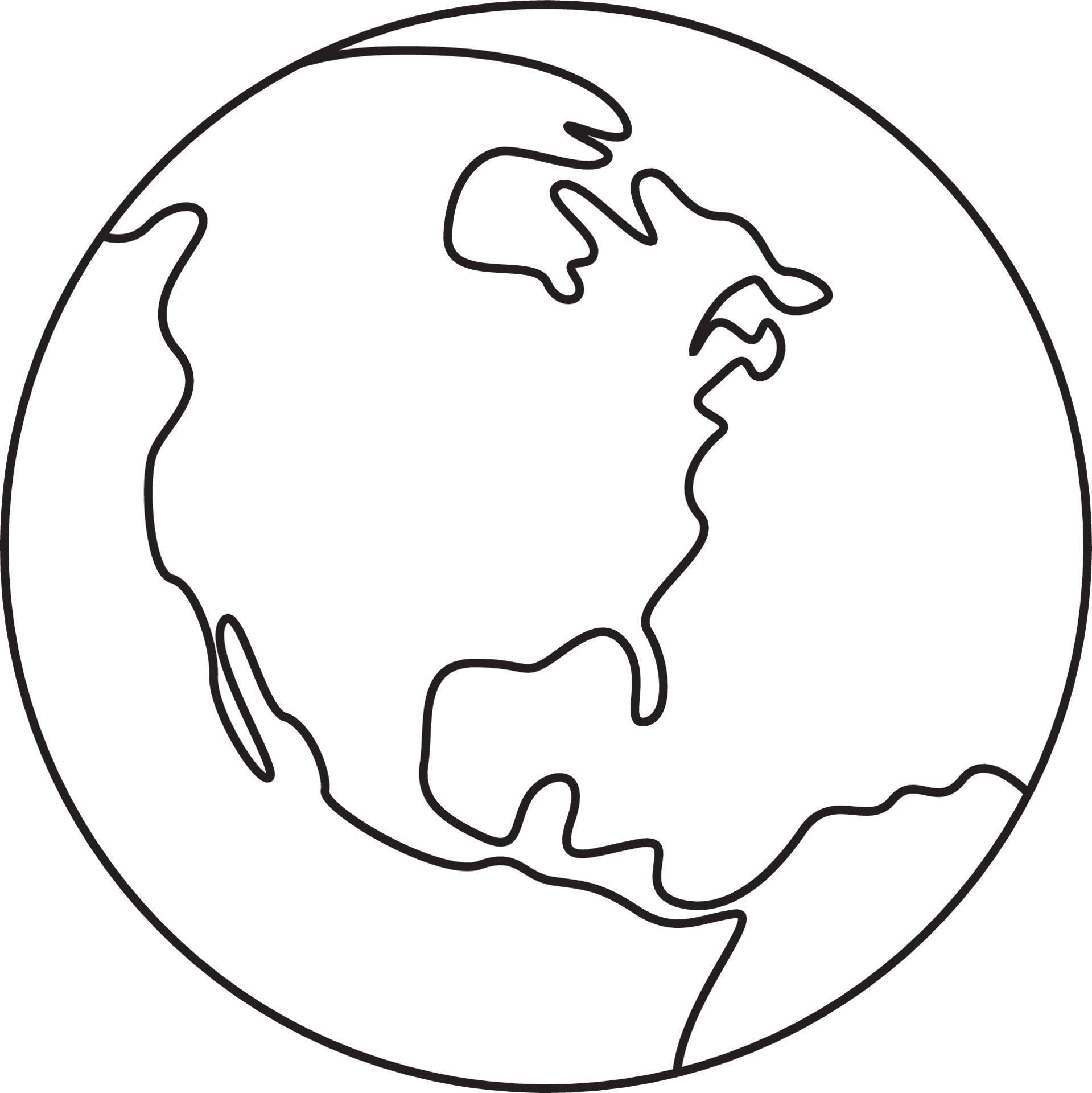 Cartoon Planet Earth Line Art Astronomy Illustration 21797666 Vector