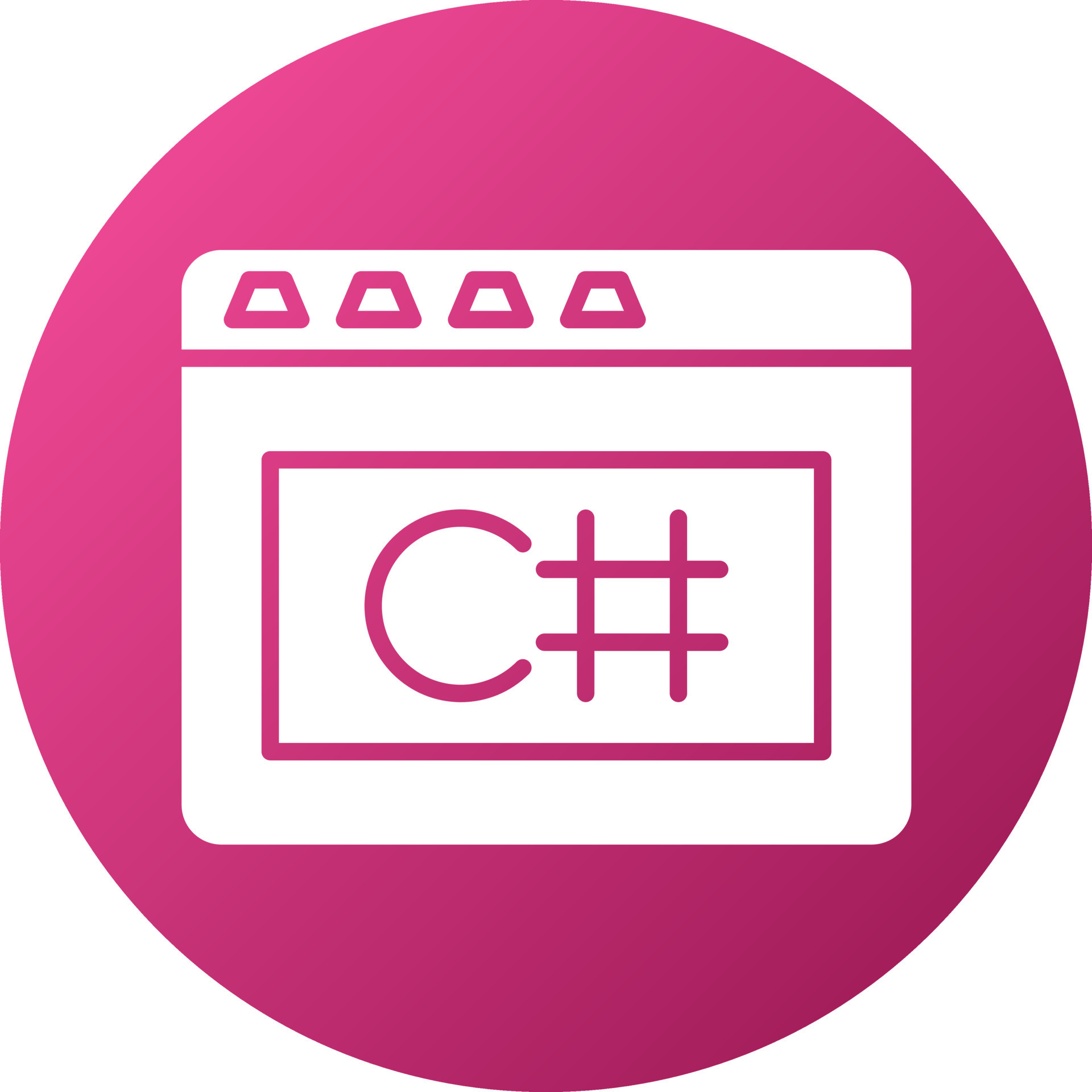 C Sharp Icon Style 21803254 Vector Art at Vecteezy