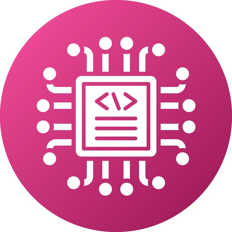 Code Processor Icon Style 21803276 Vector Art At Vecteezy
