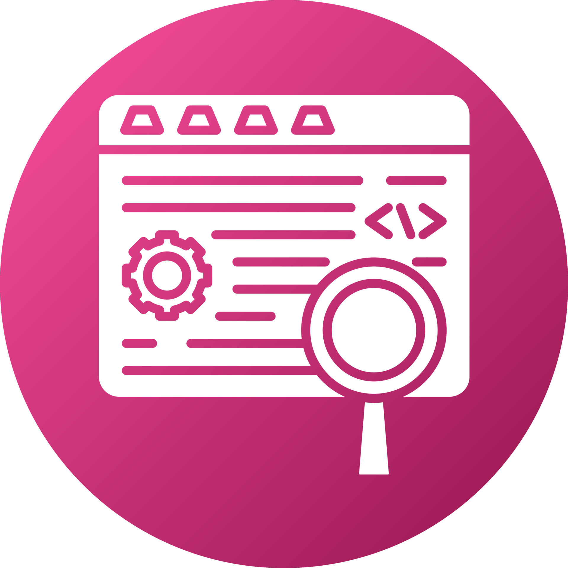 Code Testing Icon Style 21803354 Vector Art At Vecteezy
