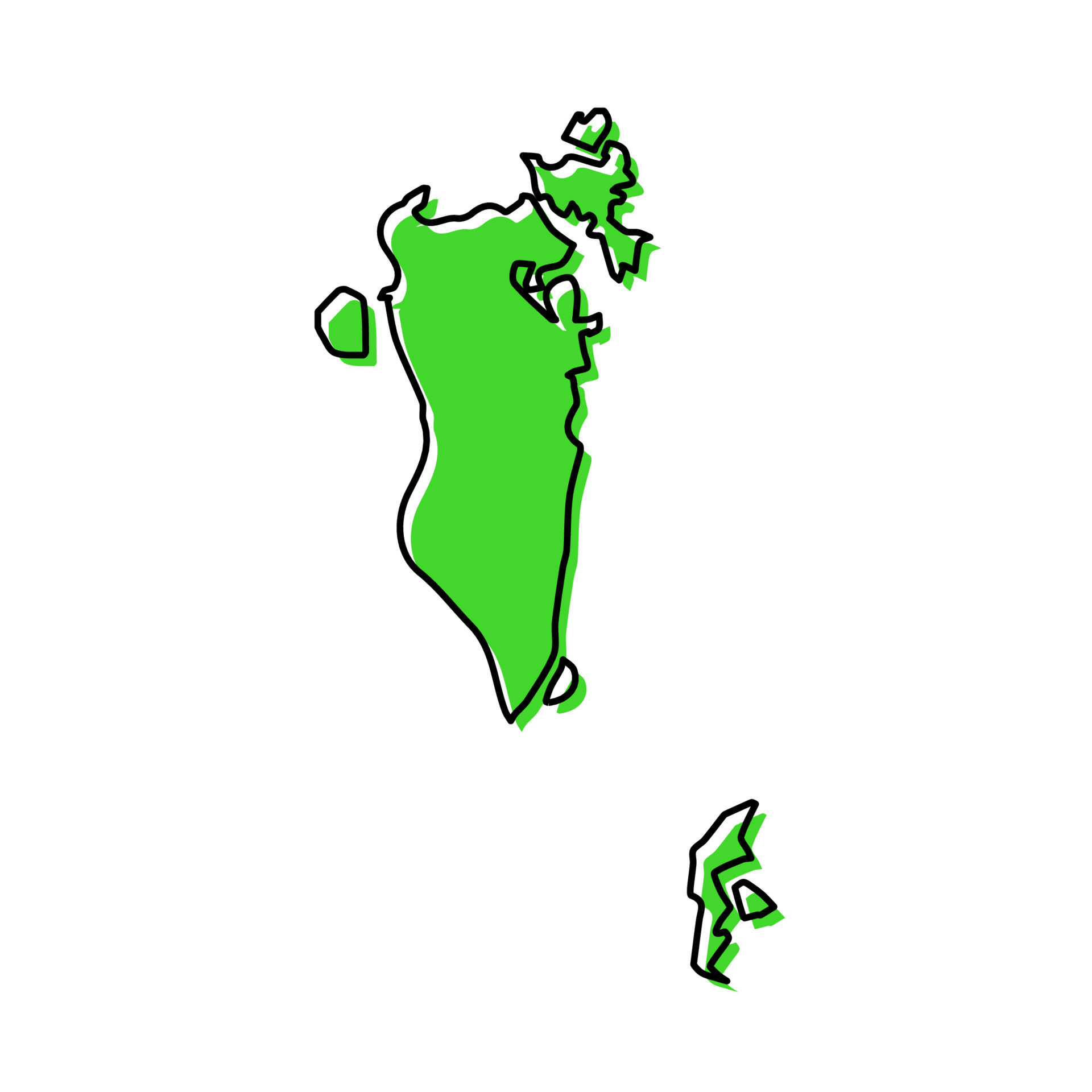 Simple outline map of Bahrain. Stylized line design 21806911 Vector Art ... Simple outline map of Bahrain. Stylized line design 21806911 Vector Art ...