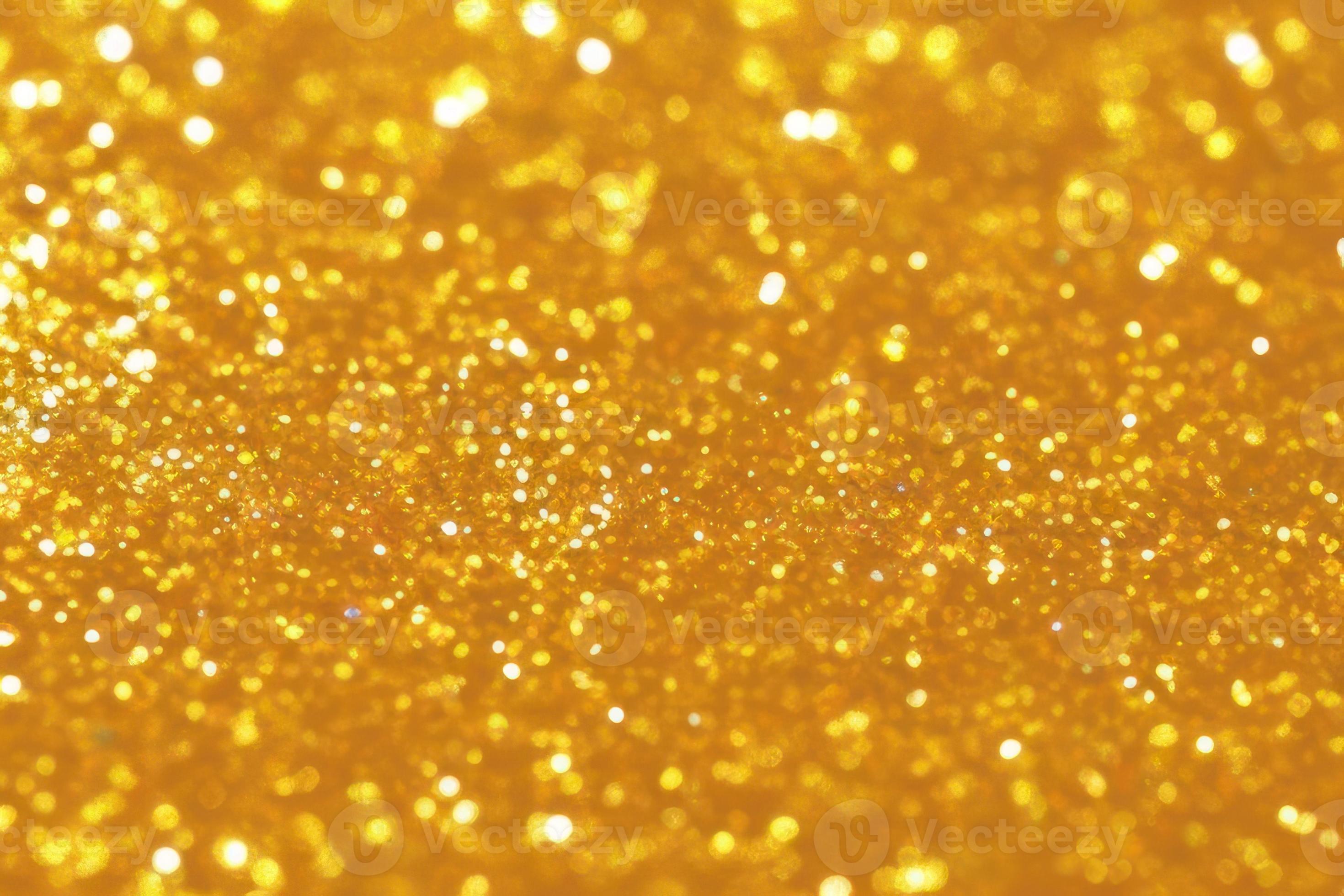Gold Background With Gradient Bokeh And Sparkles On Gold Glitter