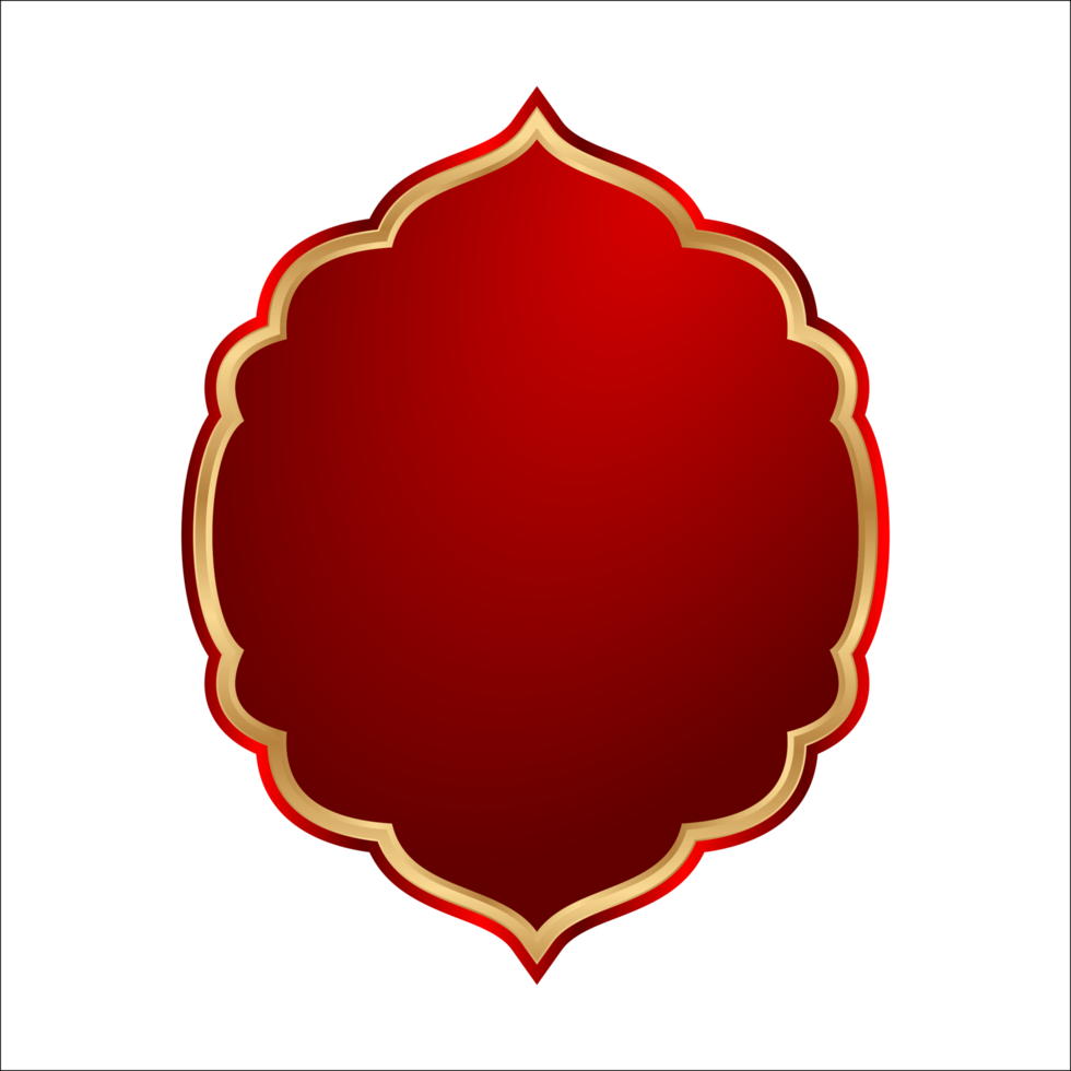 Red and Gold Arabesque Design Islamic Banner Shape Transparent ... Red and Gold Arabesque Design Islamic Banner Shape Transparent ...