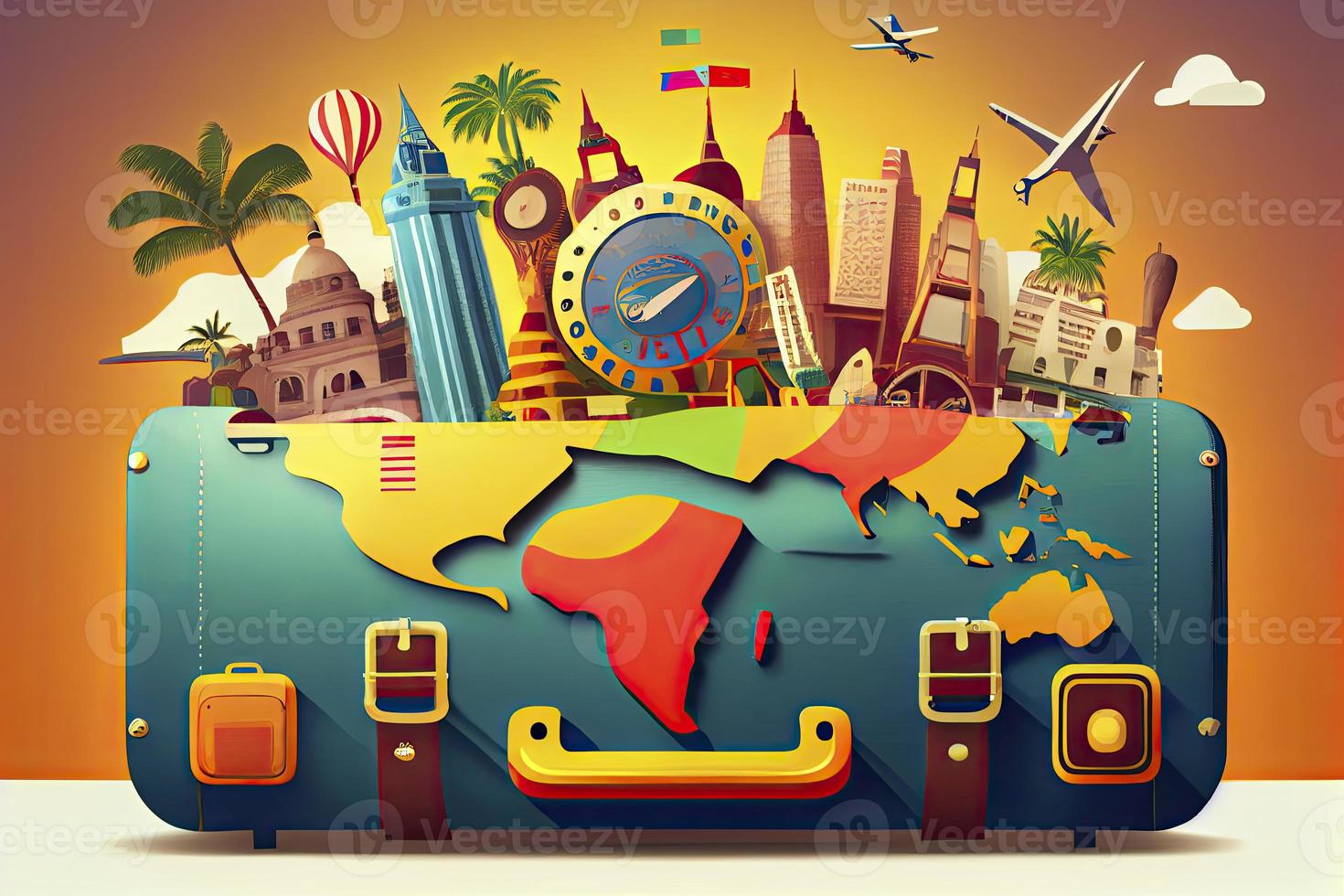 Trip to World. Travel to World. Vacation. Road trip. Tourism. Travel banner 21813309 Stock Photo ...