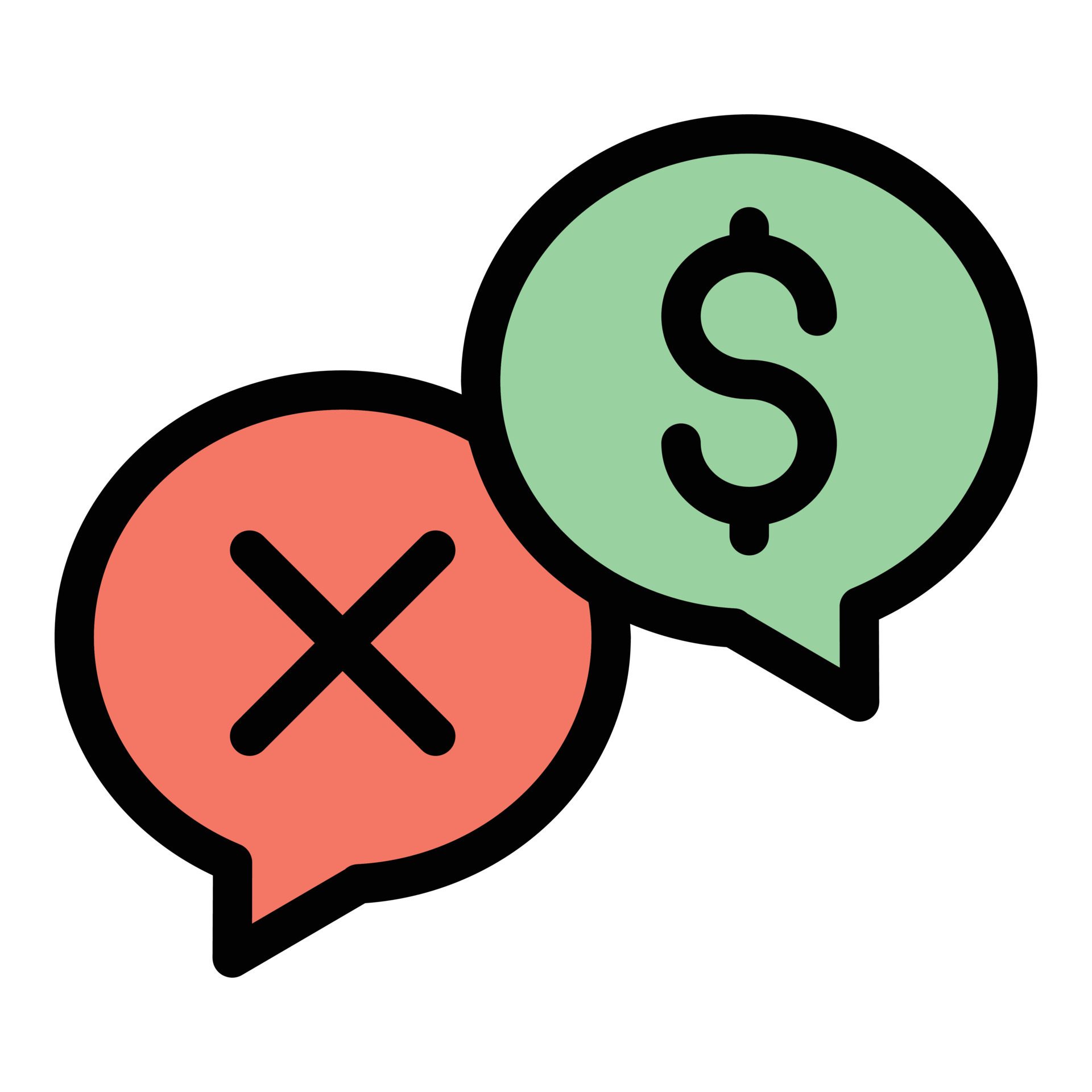 Chat Payment Rejection Icon Vector Flat 21813519 Vector Art At Vecteezy
