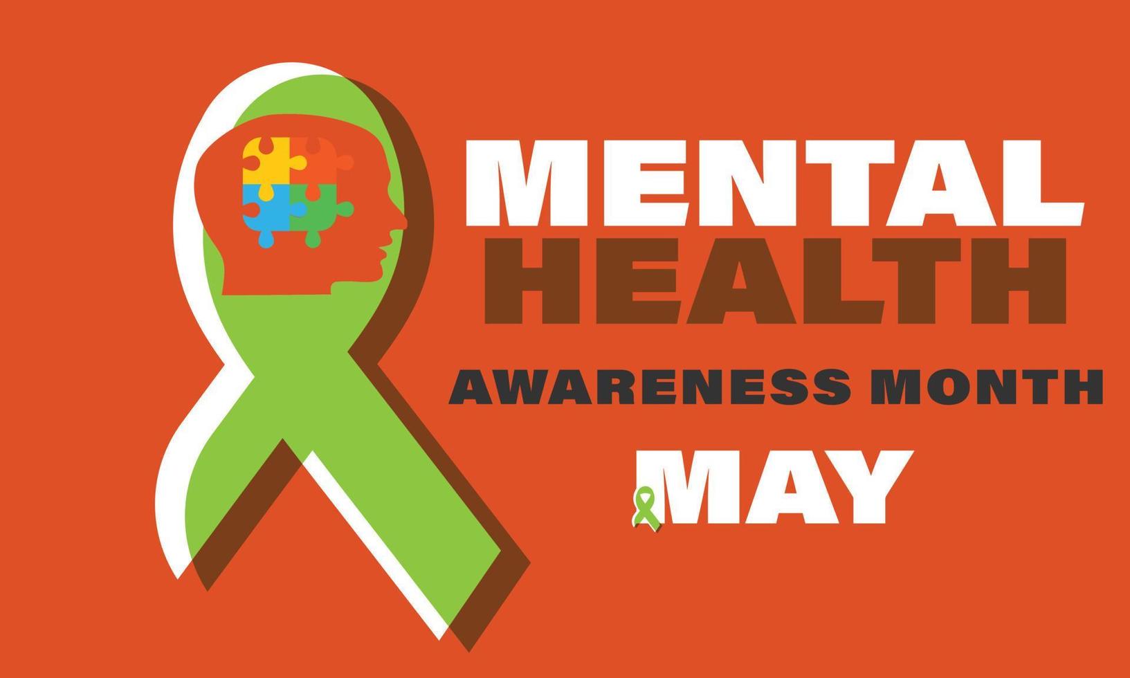 Mental Health Awareness Month May Template For Background Banner