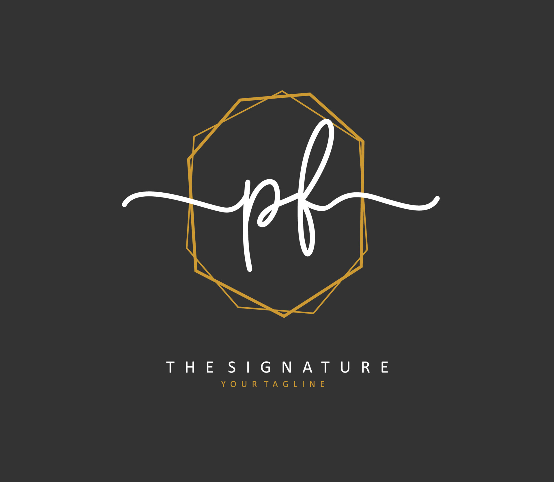 PF Initial letter handwriting and signature logo. A concept handwriting ... PF Initial letter handwriting and signature logo. A concept handwriting ...