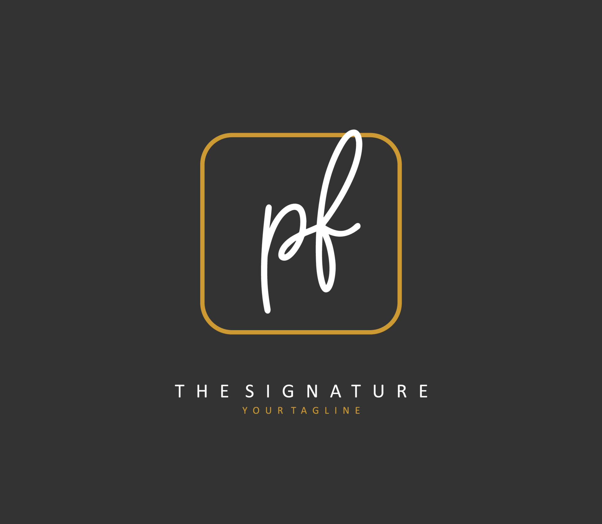 PF Initial letter handwriting and signature logo. A concept handwriting ... PF Initial letter handwriting and signature logo. A concept handwriting ...