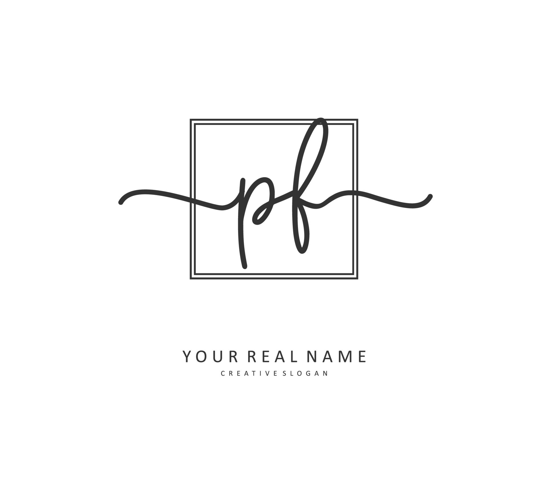 PF Initial letter handwriting and signature logo. A concept handwriting ... PF Initial letter handwriting and signature logo. A concept handwriting ...