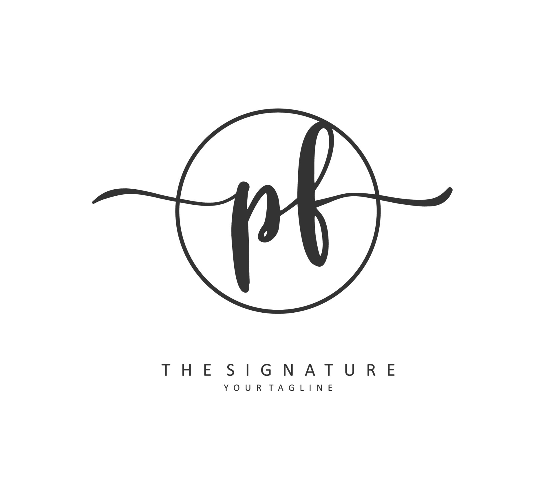 PF Initial letter handwriting and signature logo. A concept handwriting ... PF Initial letter handwriting and signature logo. A concept handwriting ...