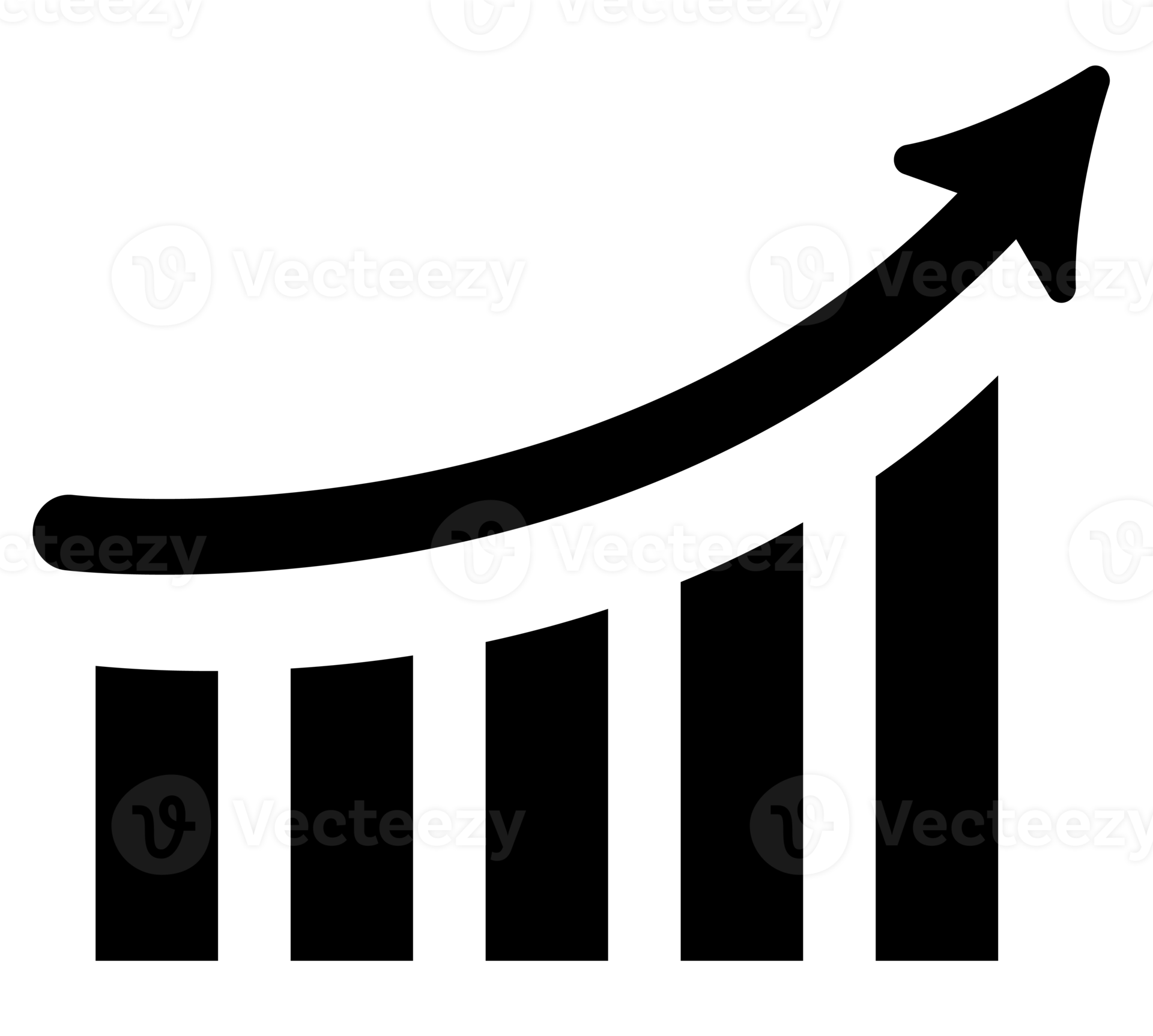 Growing graph icon. Business increase chart with arrow symbol 21817385 PNG
