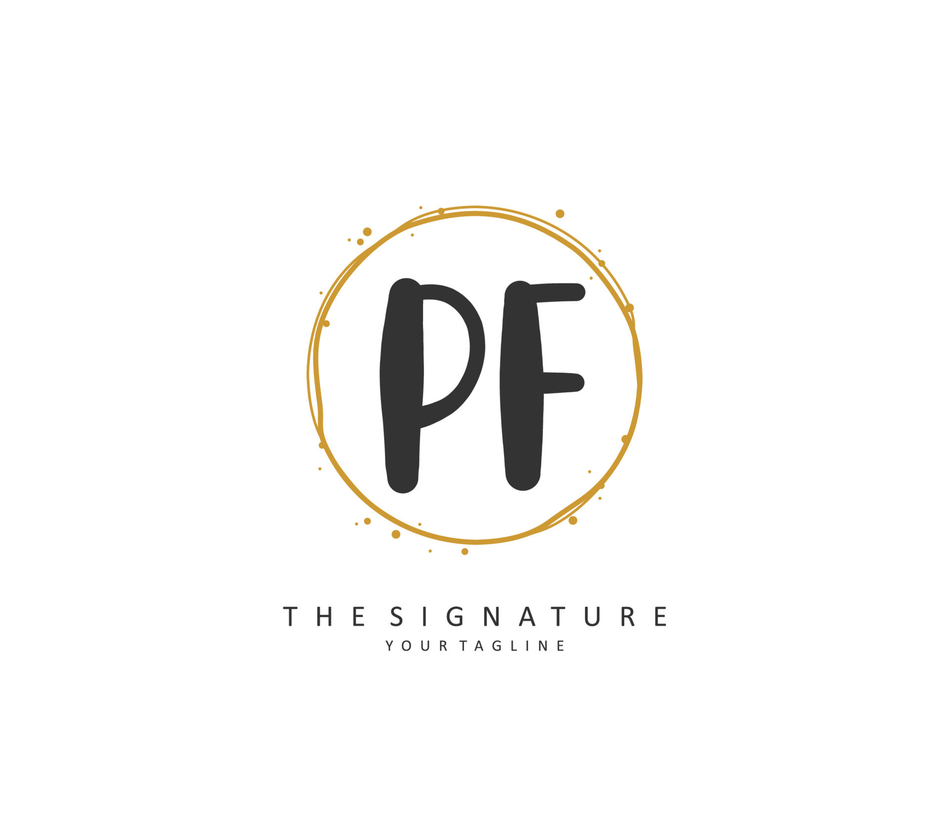 PF Initial letter handwriting and signature logo. A concept handwriting ... PF Initial letter handwriting and signature logo. A concept handwriting ...