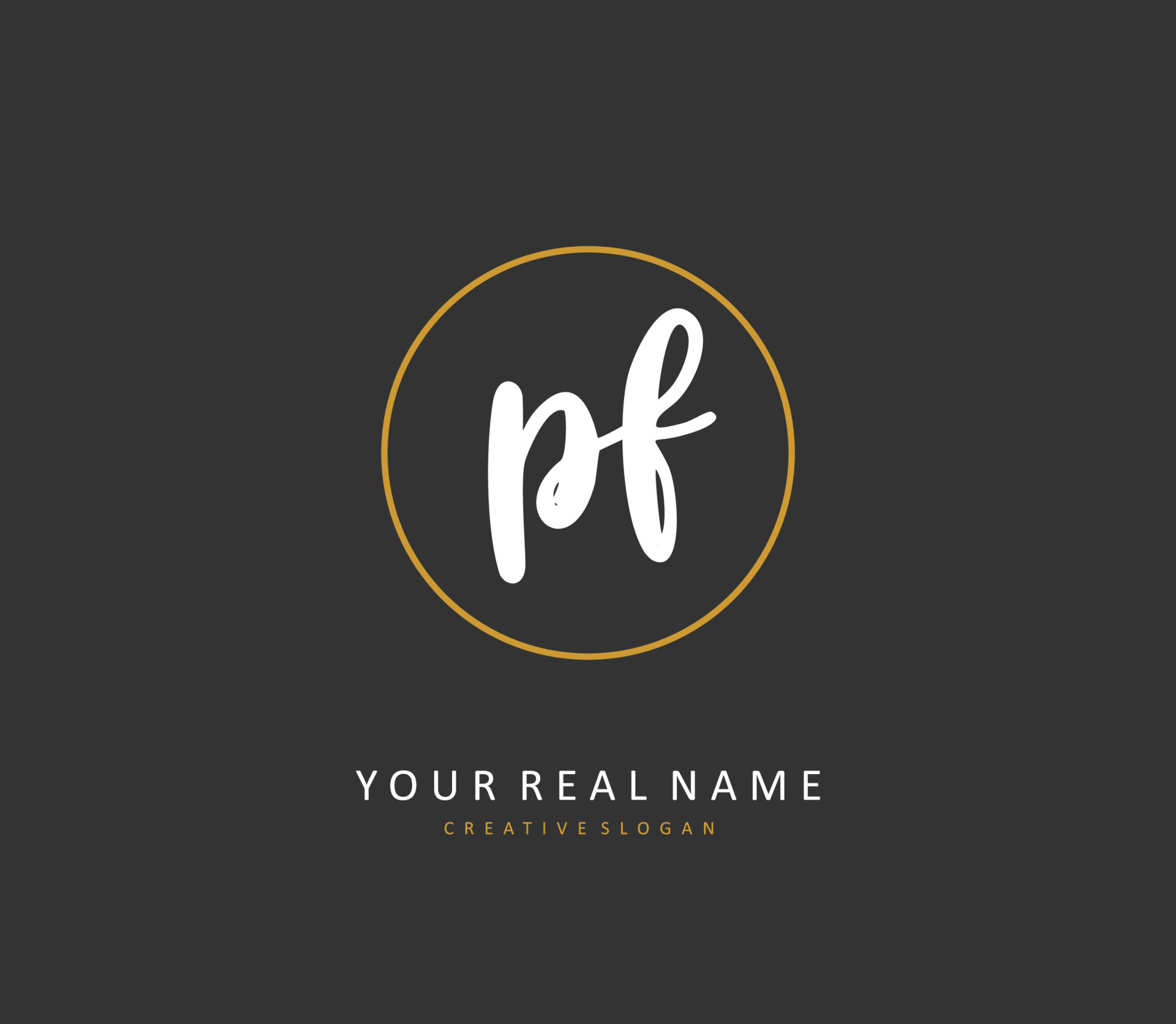 PF Initial letter handwriting and signature logo. A concept handwriting ... PF Initial letter handwriting and signature logo. A concept handwriting ...