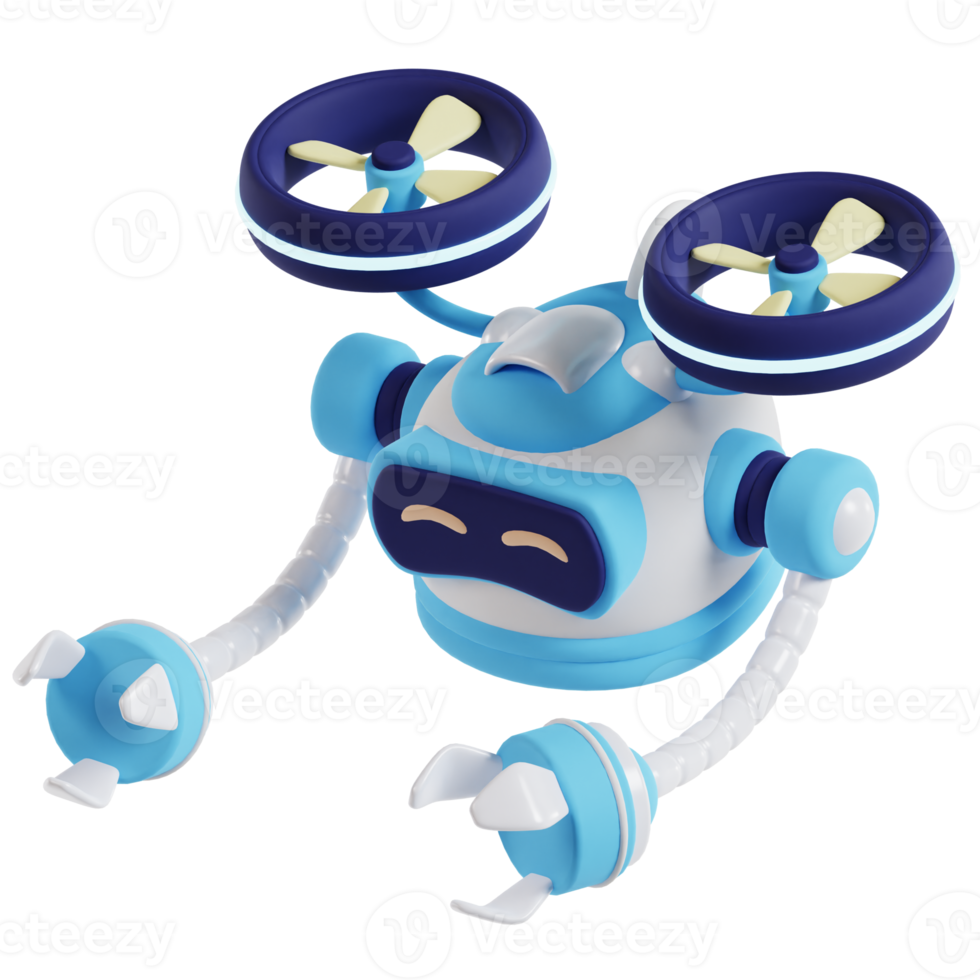 Drone Robot 3d Artificial Intelligence Icon 21820176 Png