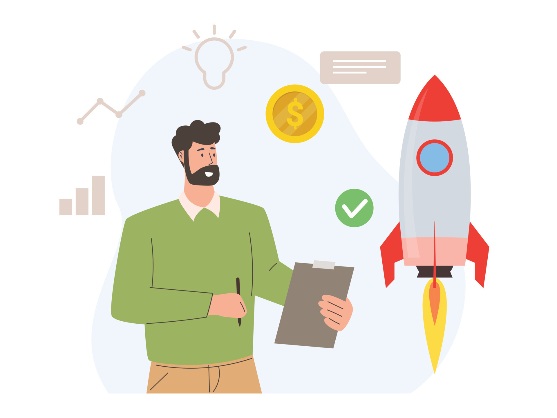 Market research and business analysis concept. Man studying, analyzing ... Market research and business analysis concept. Man studying, analyzing ...