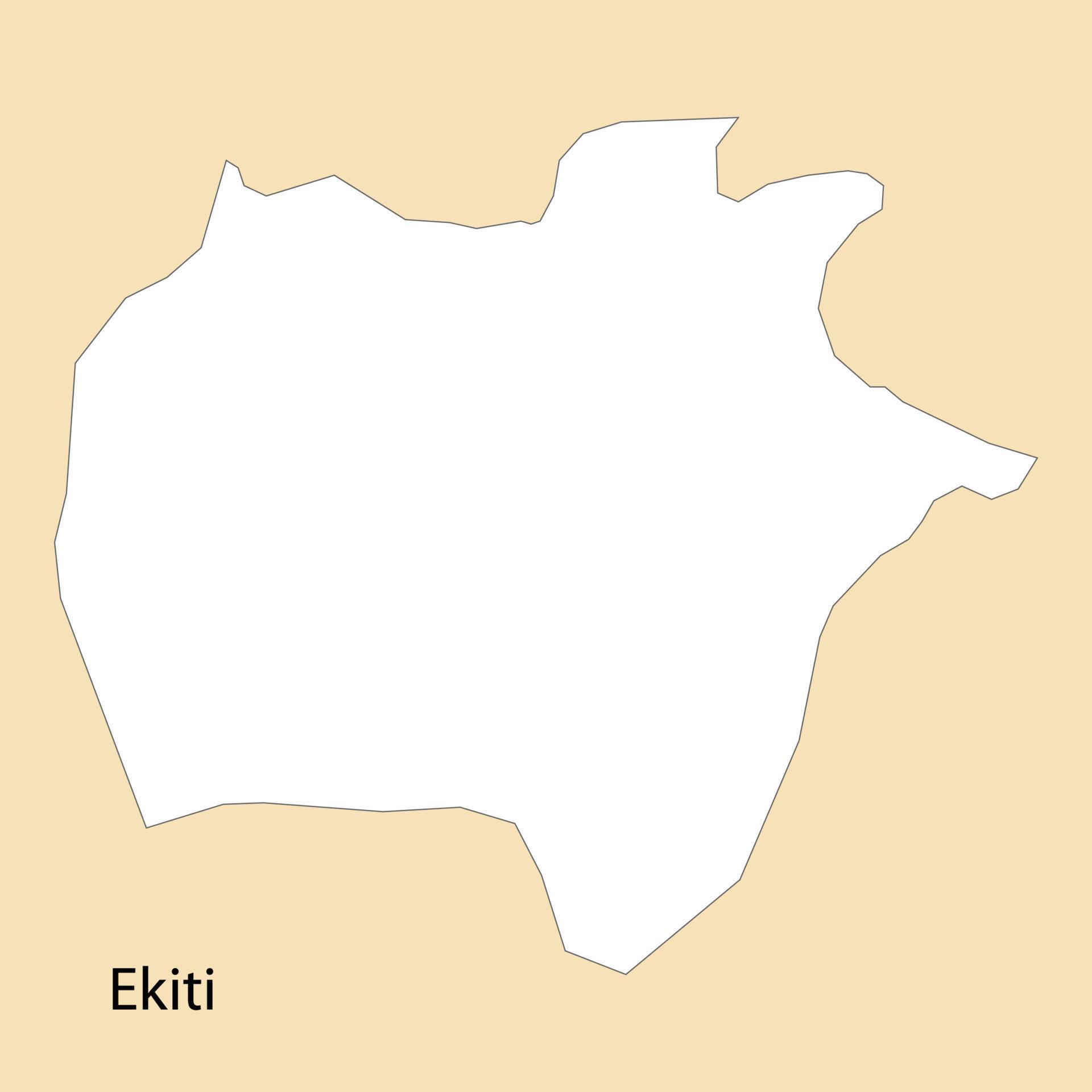 High Quality map of Ekiti is a region of Nigeria 21821120 Vector Art at Vecteezy