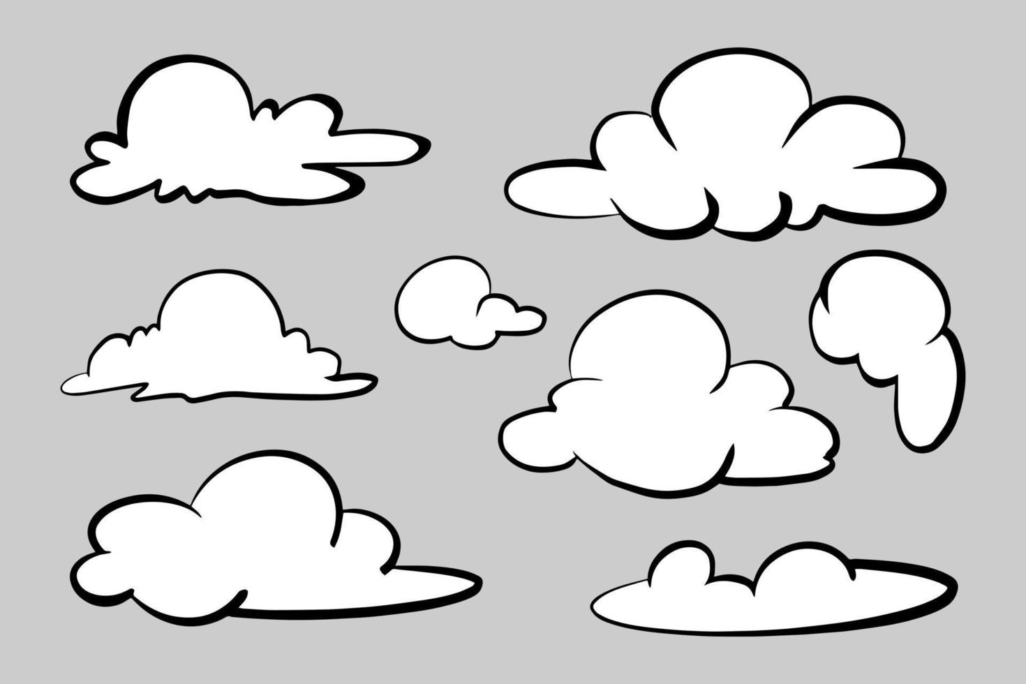 Hand draw the weather collection. Flat style vector illustration ... Hand draw the weather collection. Flat style vector illustration ...