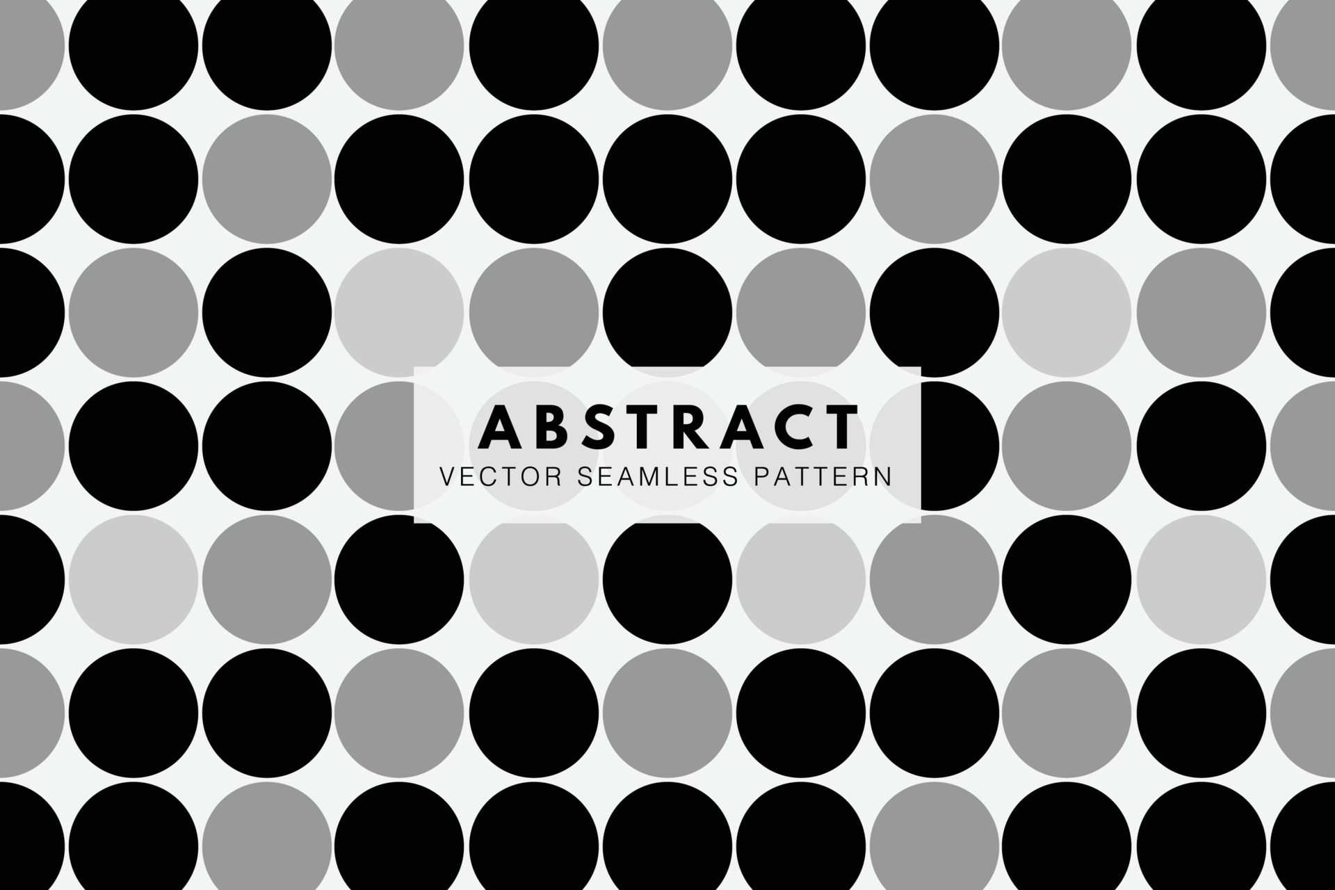 Circle Vector Shapes Monochrome Simple Abstract Seamless Repeating