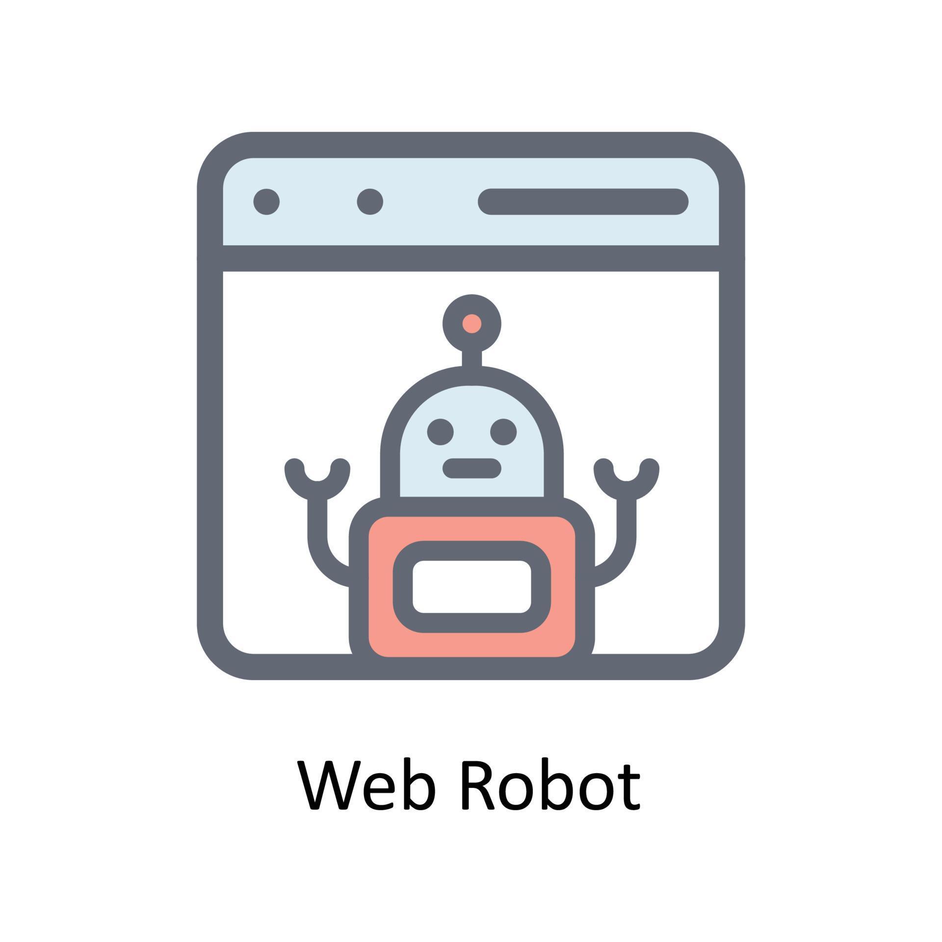 Web Robot Vector Fill outline Icons. Simple stock illustration stock ...